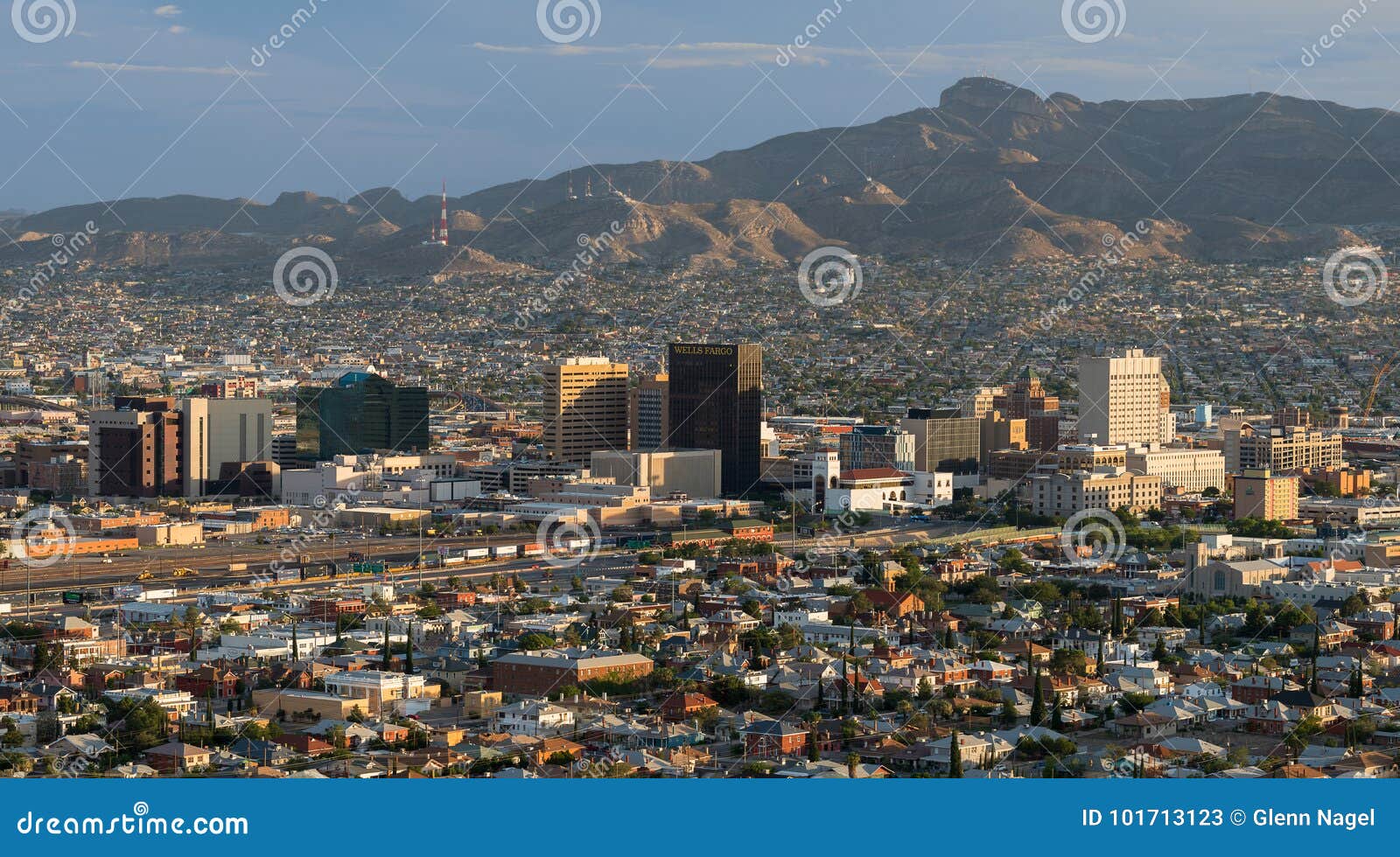 El Paso skyline editorial stock photo. Image of landmark - 101713123