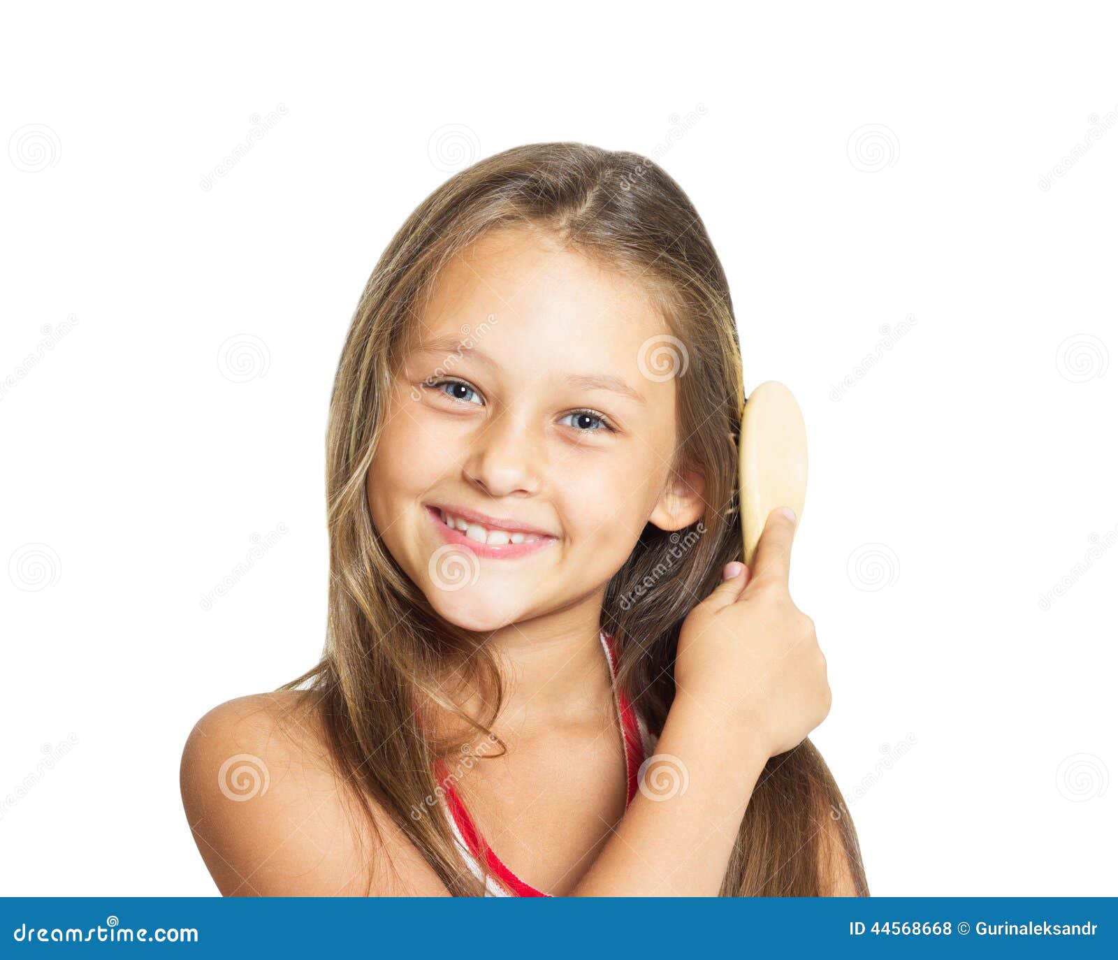 El Peinarse Hermoso De La Niña Foto de archivo - Imagen de hermoso ...