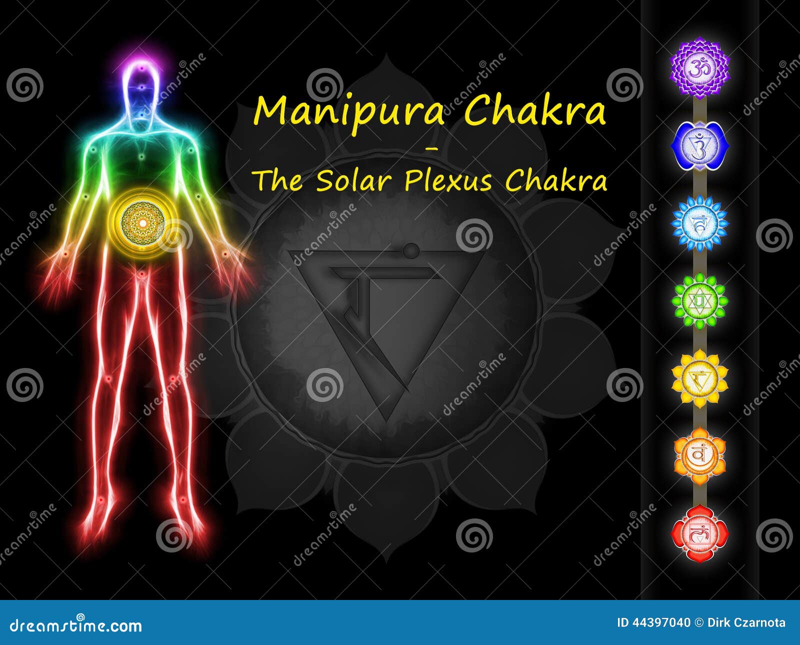 El plexo solar Chakra stock de ilustración. Ilustración de base - 44397040