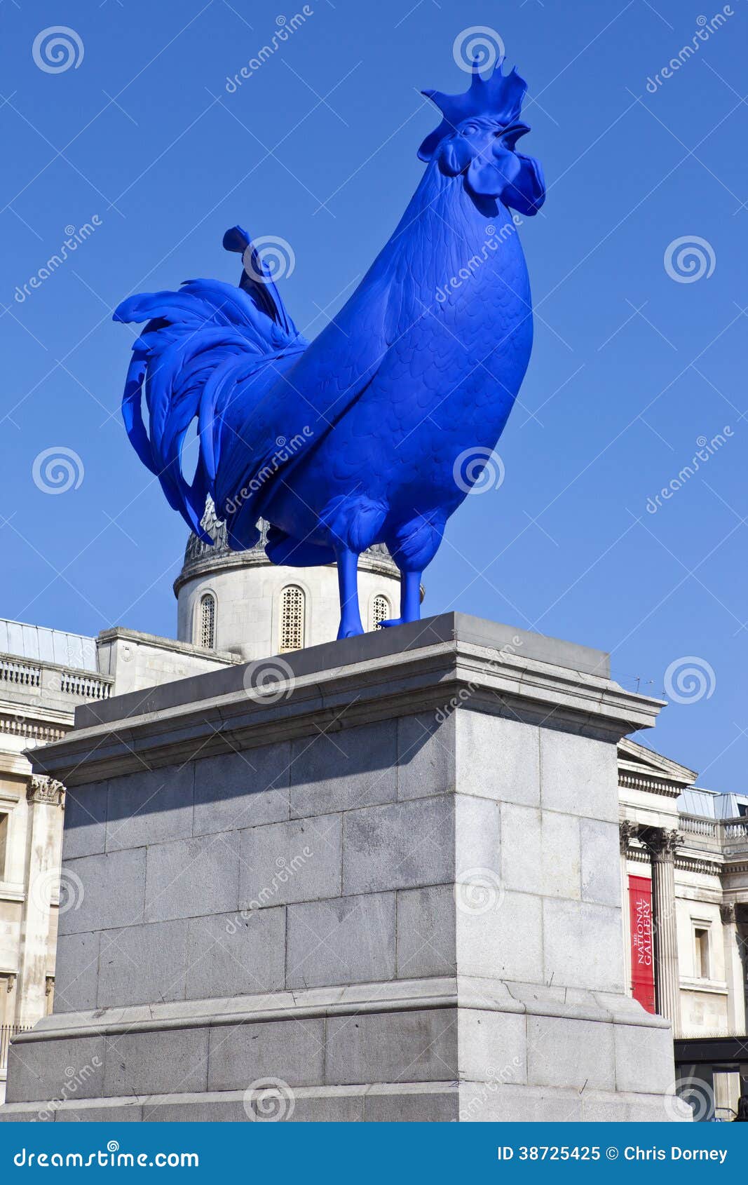 El Pollo Azul En Trafalgar Square Imagen editorial - Imagen de artes ...
