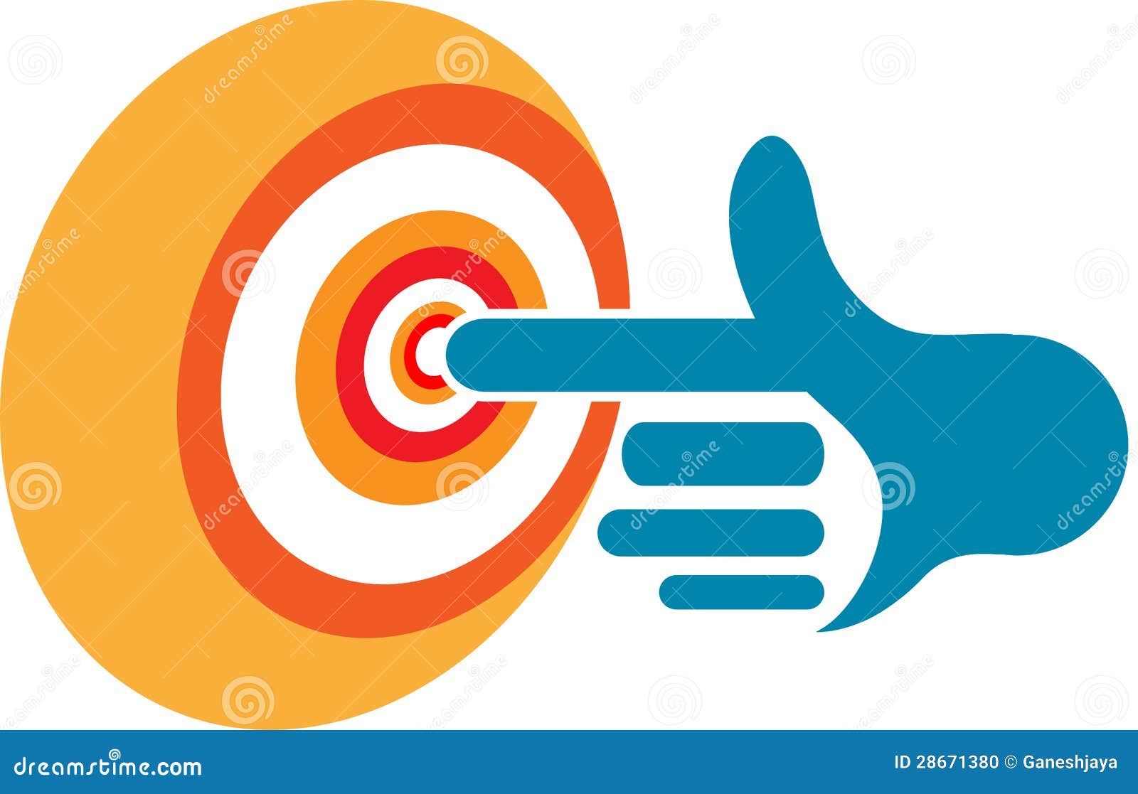 El presionar del dedo ilustración del vector. Ilustración de clip ...