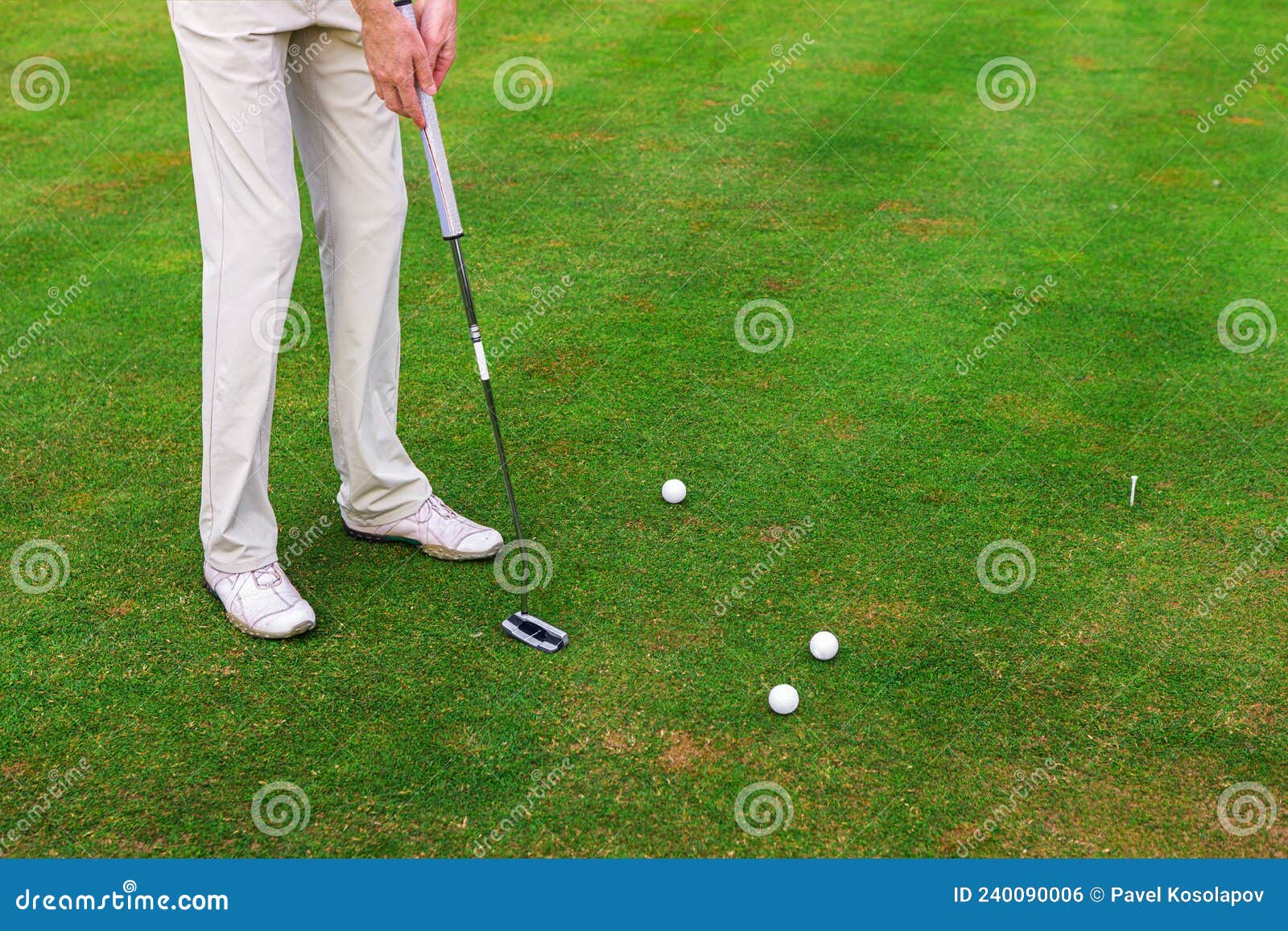 El Proceso De Aprendizaje Para Jugar Al Golf Foto de archivo - Imagen ...