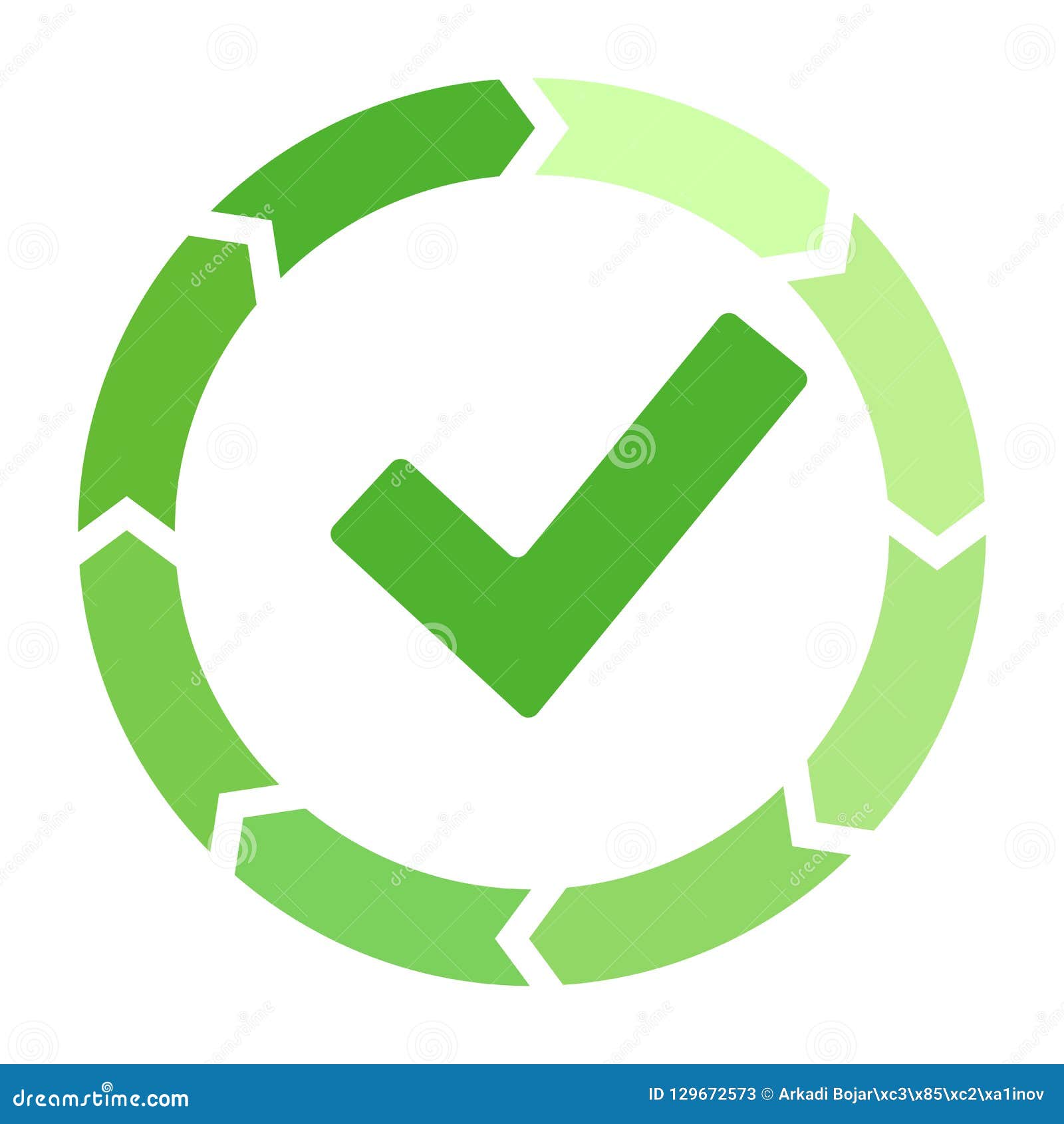 El Proceso Terminó Con éxito El Icono Del Vector Ilustración del Vector ...