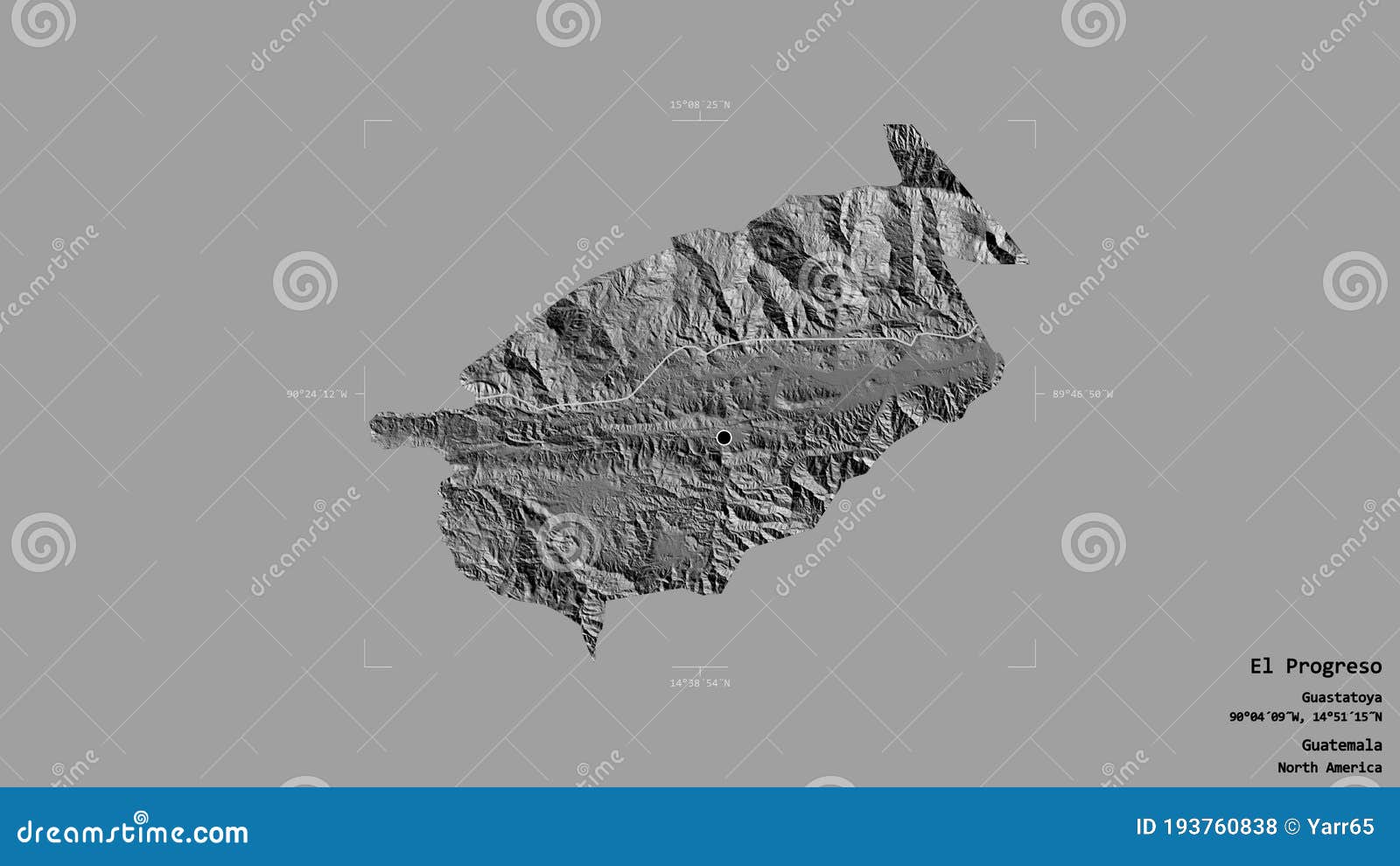 El Progreso - Guatemala. Bounding Box. Bilevel Stock Illustration ...