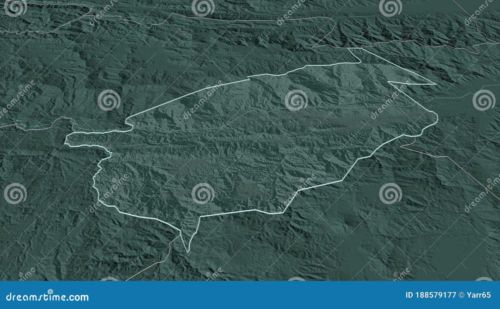 El Progreso, Guatemala - Outlined. Administrative Stock Illustration ...