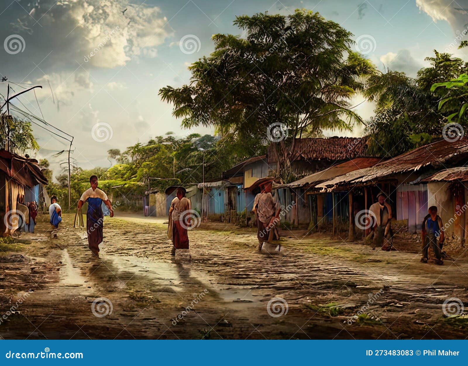 El Progreso, Yoro, Honduras. Generative AI. Stock Illustration ...