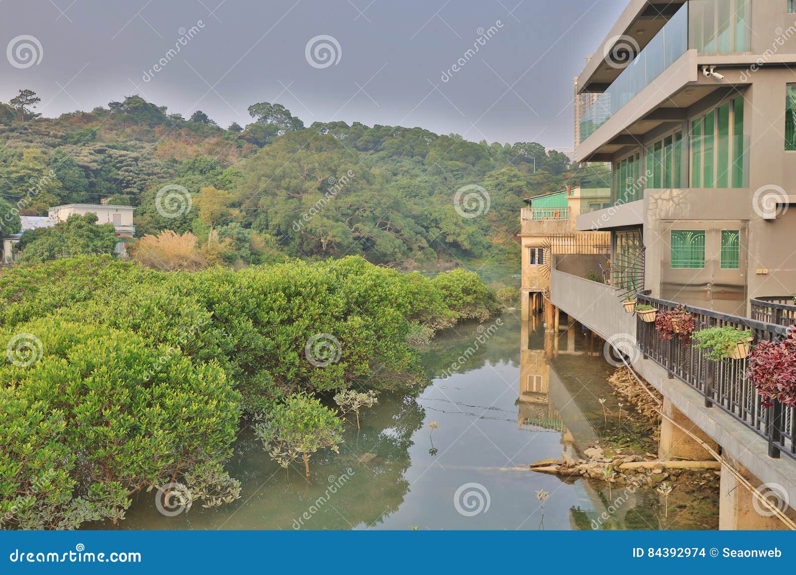 El pueblo de mA Wan Chung foto de archivo. Imagen de ciudad - 84392974
