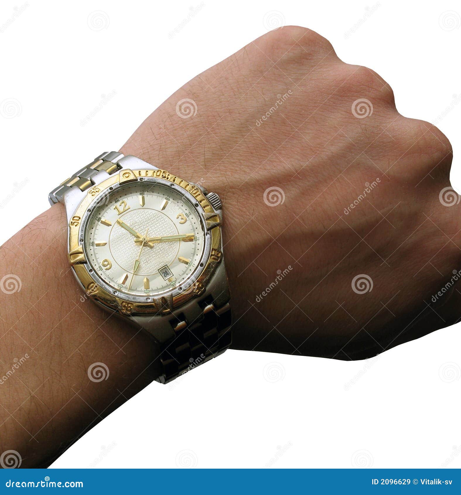El reloj en la mano aisló imagen de archivo. Imagen de acontecimientos ...