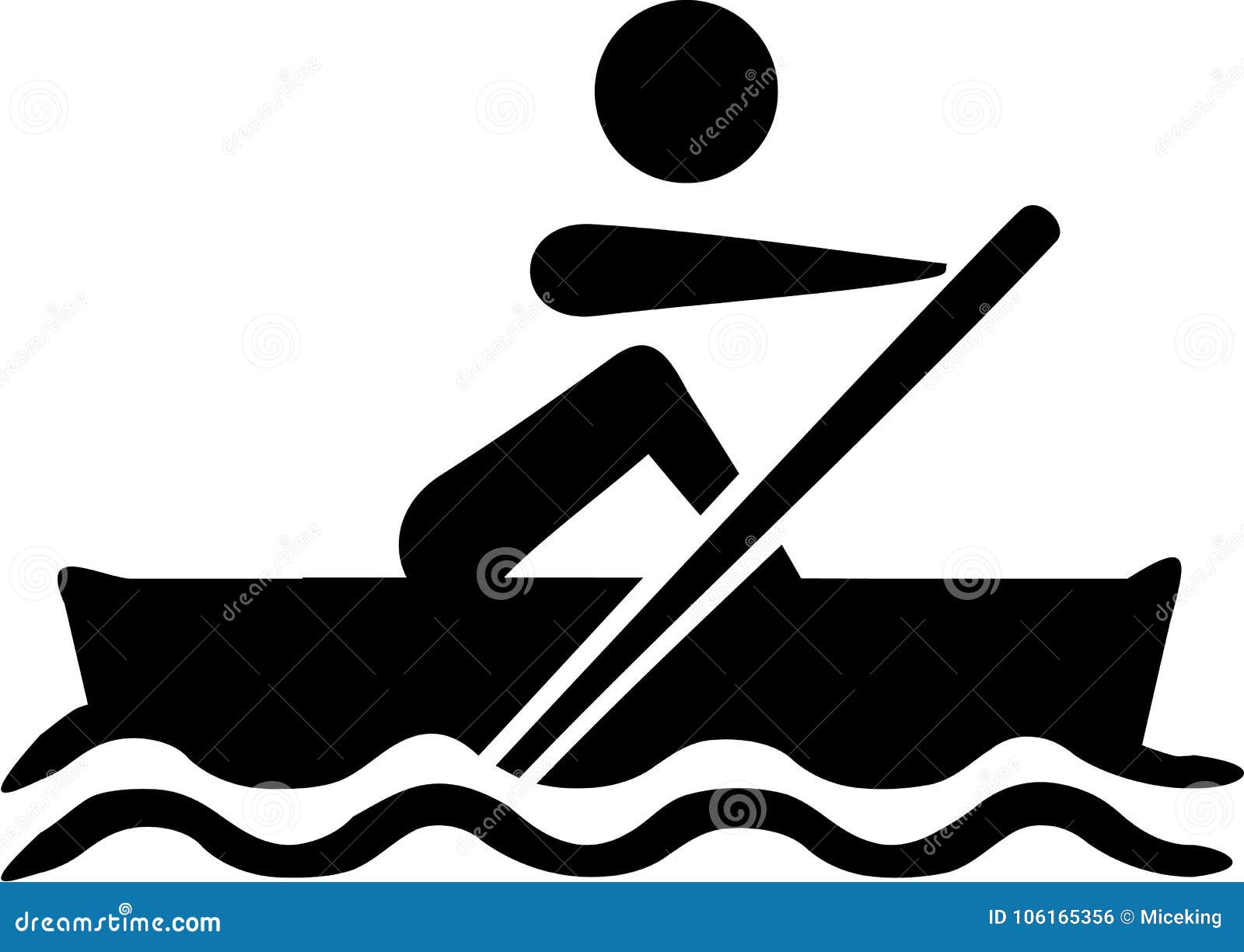 El remar batiendo el icono ilustración del vector. Ilustración de ...