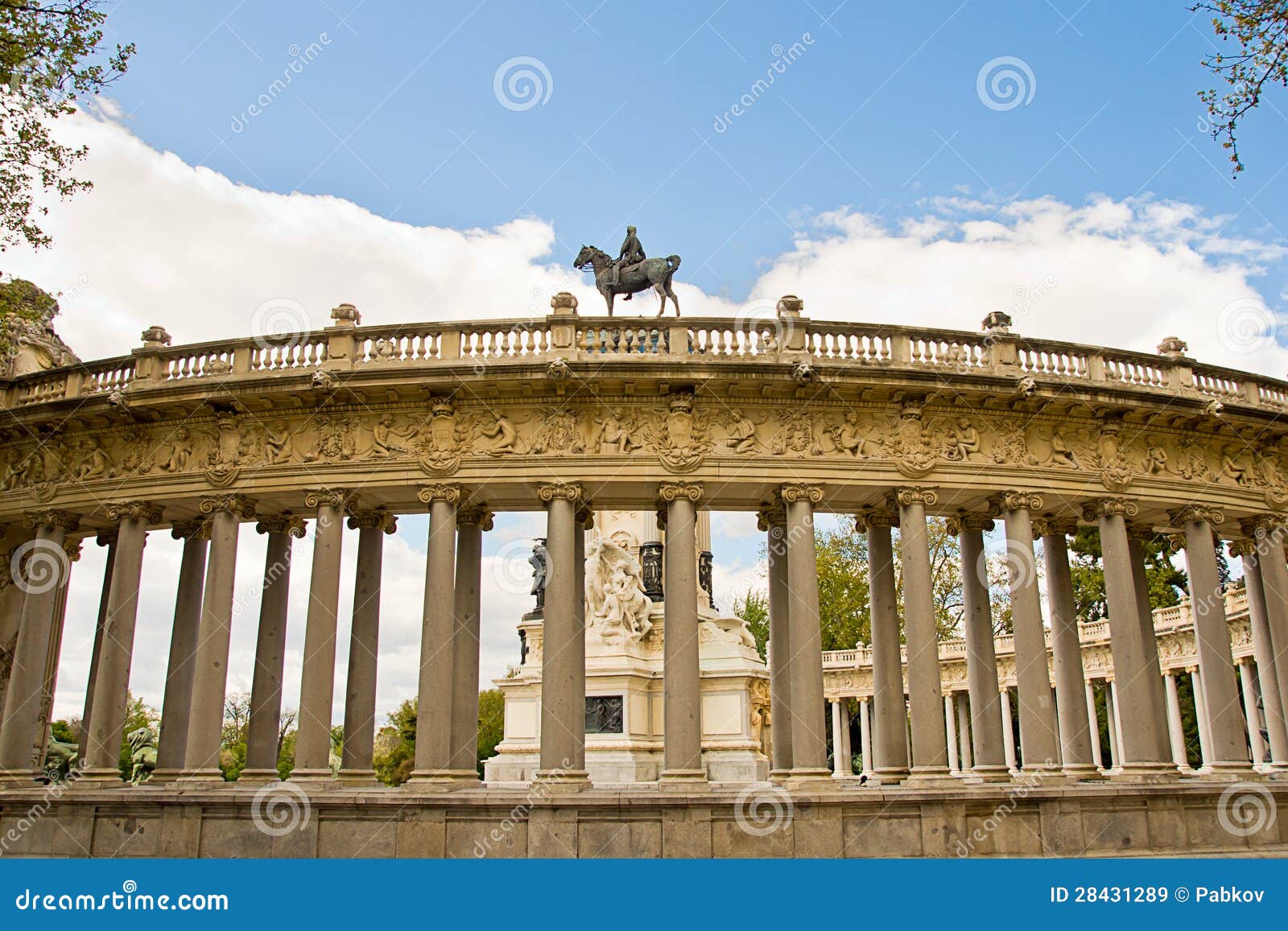 El Retiro garden stock image. Image of history, europe - 28431289