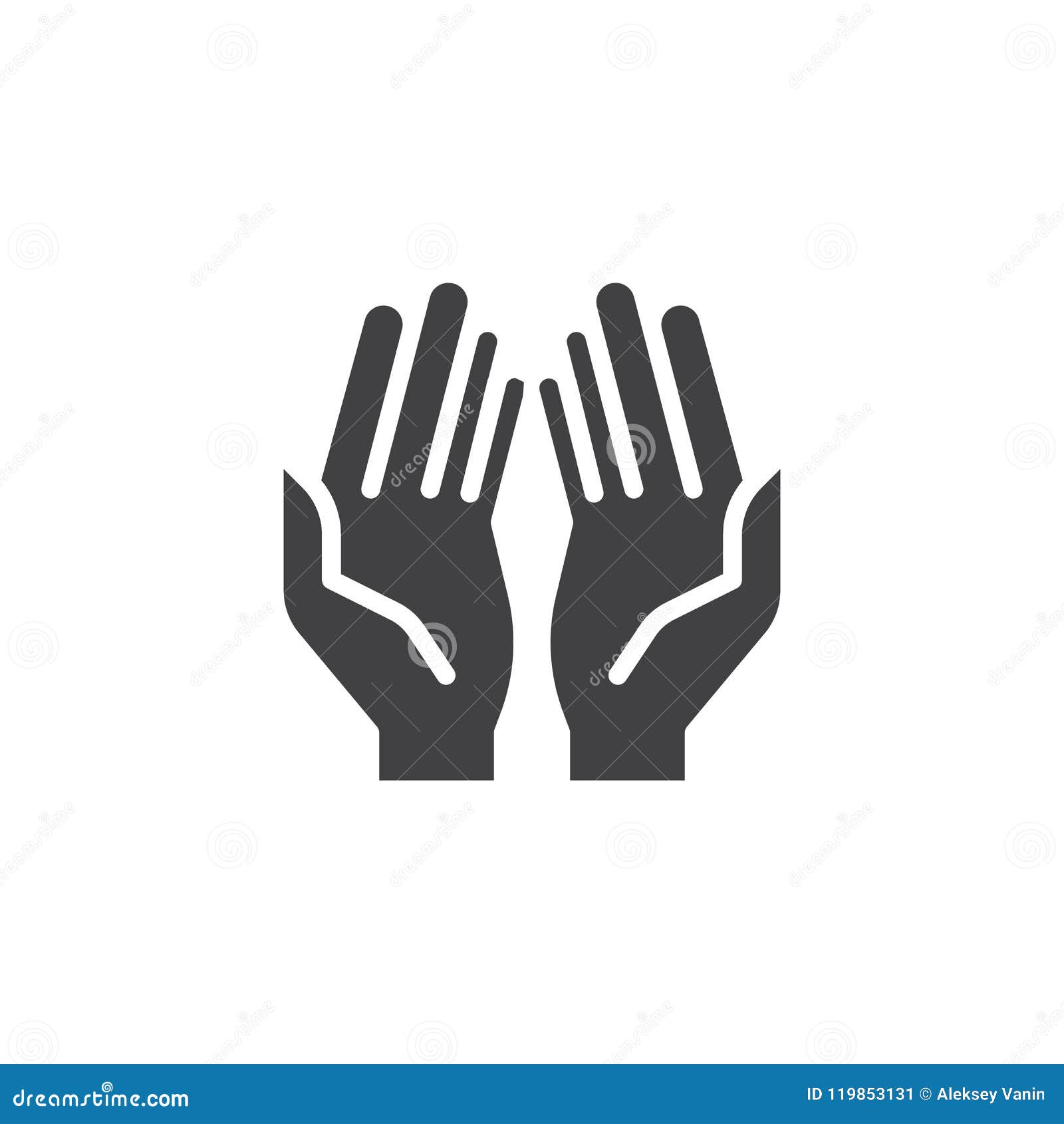 El Rezo Da El Icono Del Vector Ilustración del Vector - Ilustración de ...