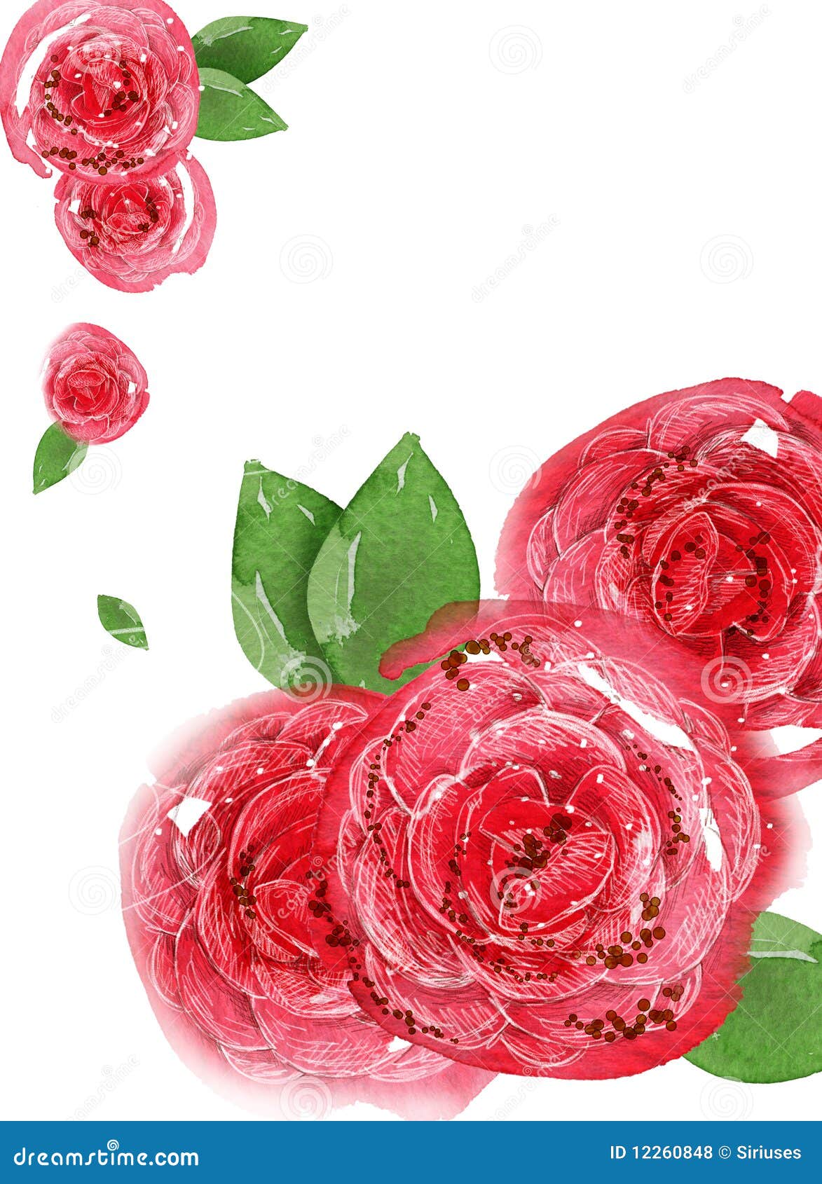 El rojo se levantó stock de ilustración. Ilustración de elemento - 12260848