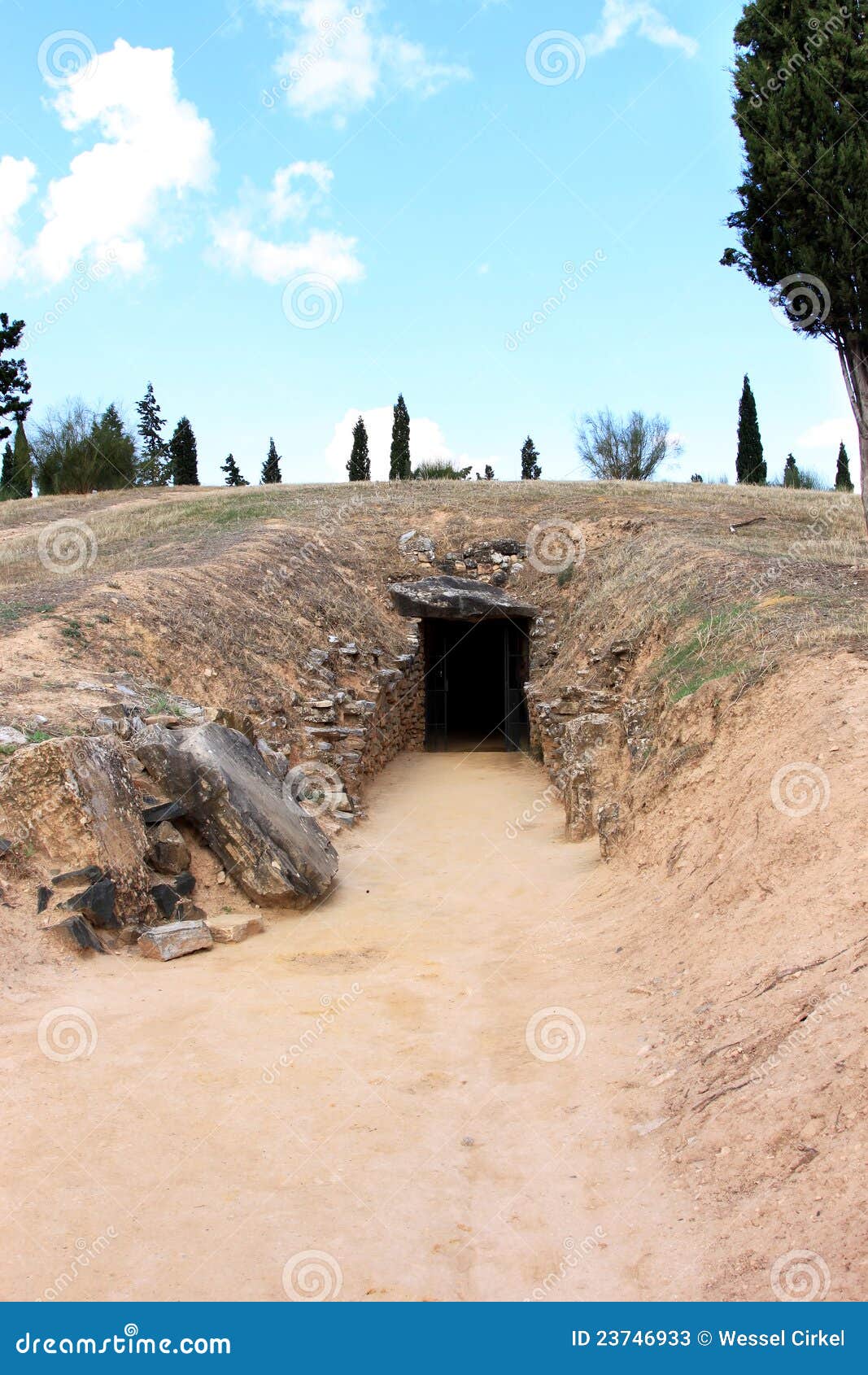 El Romeral Dolmen Near Antequera, Spain Stock Image - Image of culture ...