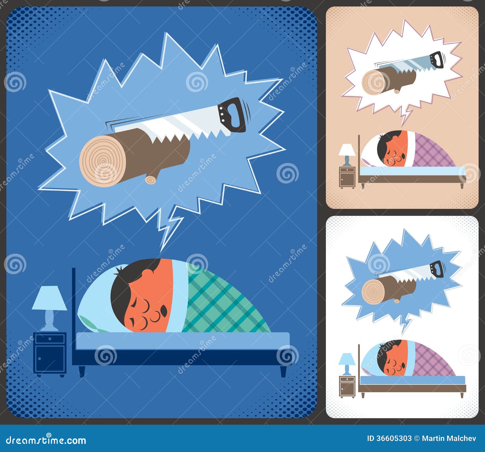 El roncar ilustración del vector. Ilustración de historieta - 36605303