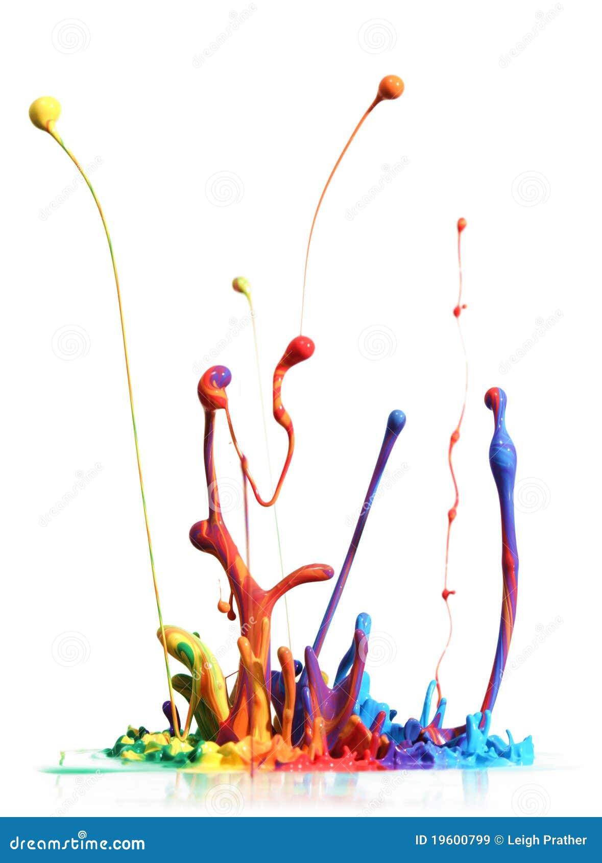 El Salpicar Colorido De La Pintura Stock de ilustración - Ilustración ...