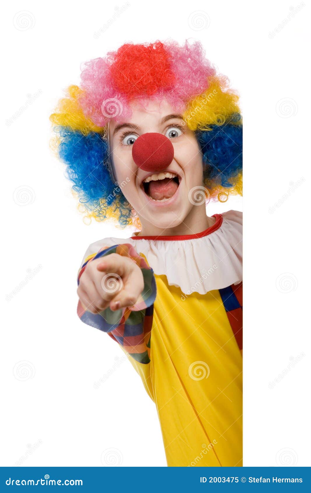 El señalar del payaso imagen de archivo. Imagen de ojos - 2003475