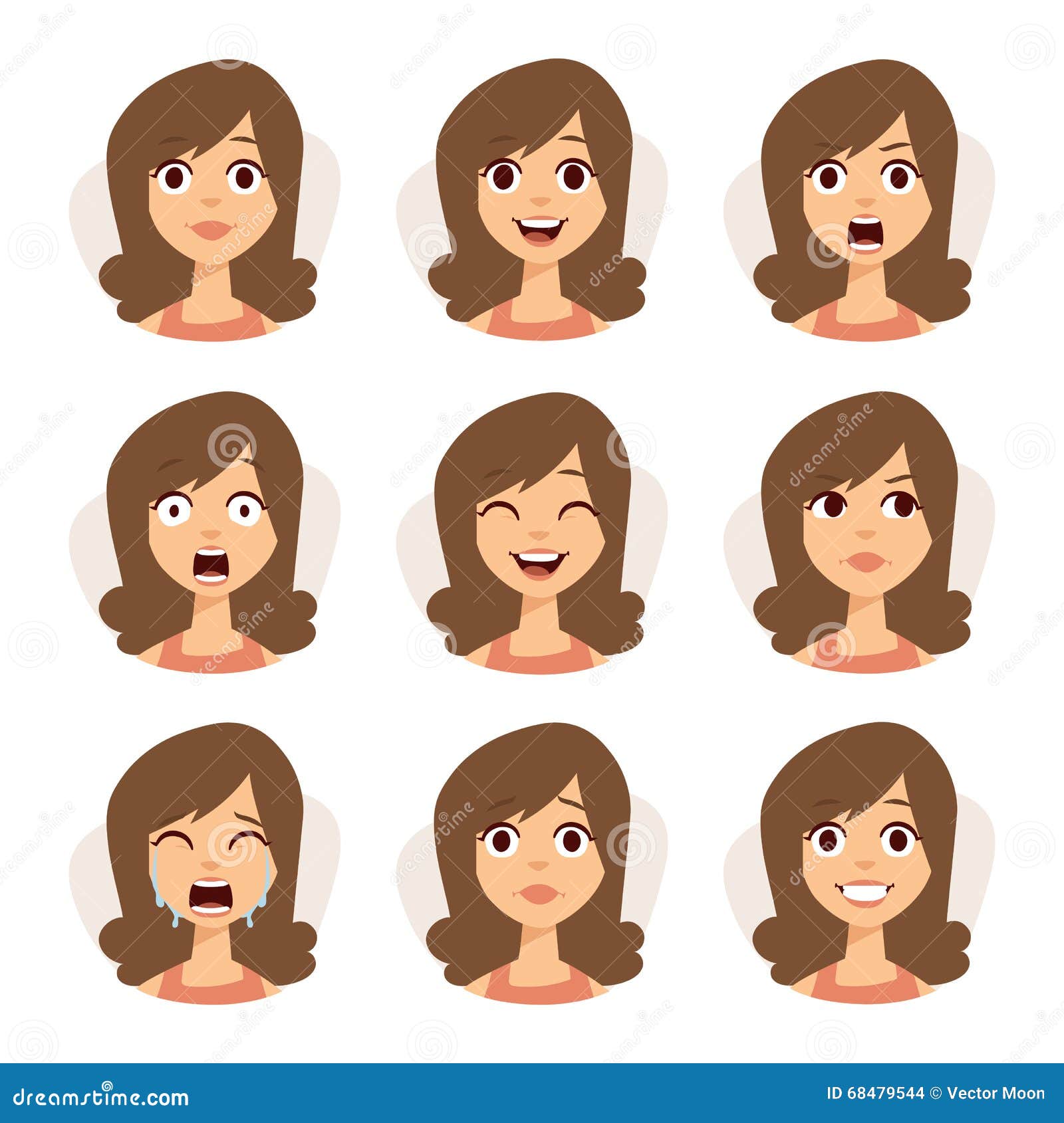 El Sistema Aislado De Expresiones Del Avatar De La Mujer Hace Frente Al ... El Sistema Aislado De Expresiones Del Avatar De La Mujer Hace Frente Al ...