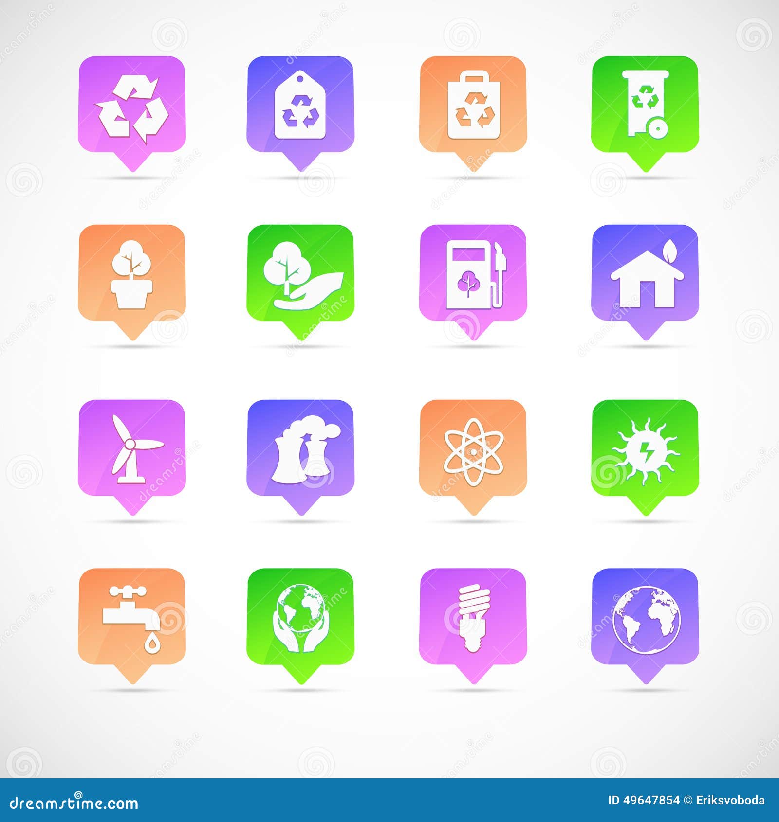 El Sistema De Iconos Ambientales Ilustración del Vector - Ilustración ...