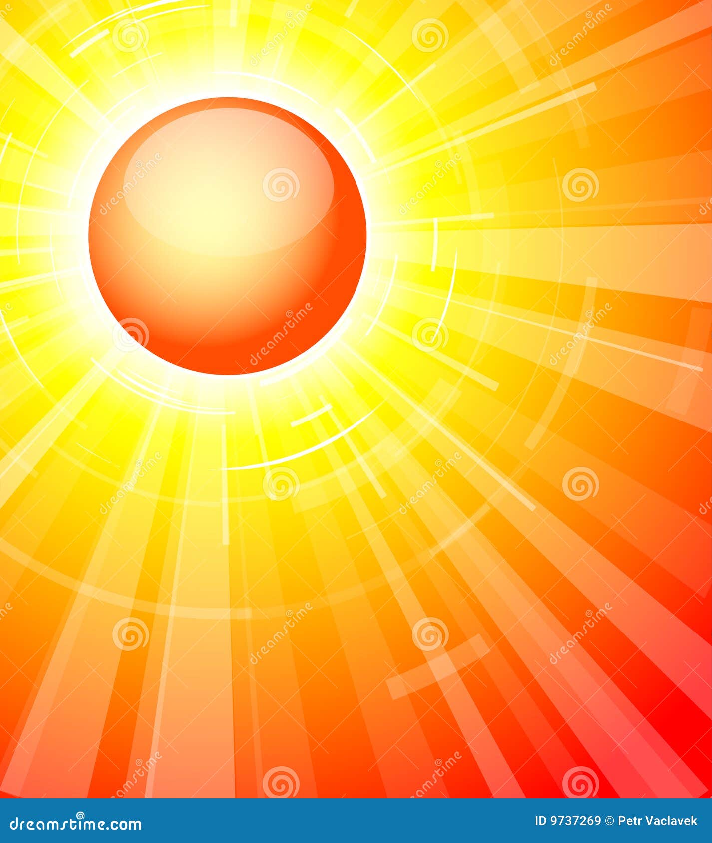 El sol caliente del verano ilustración del vector. Ilustración de ...