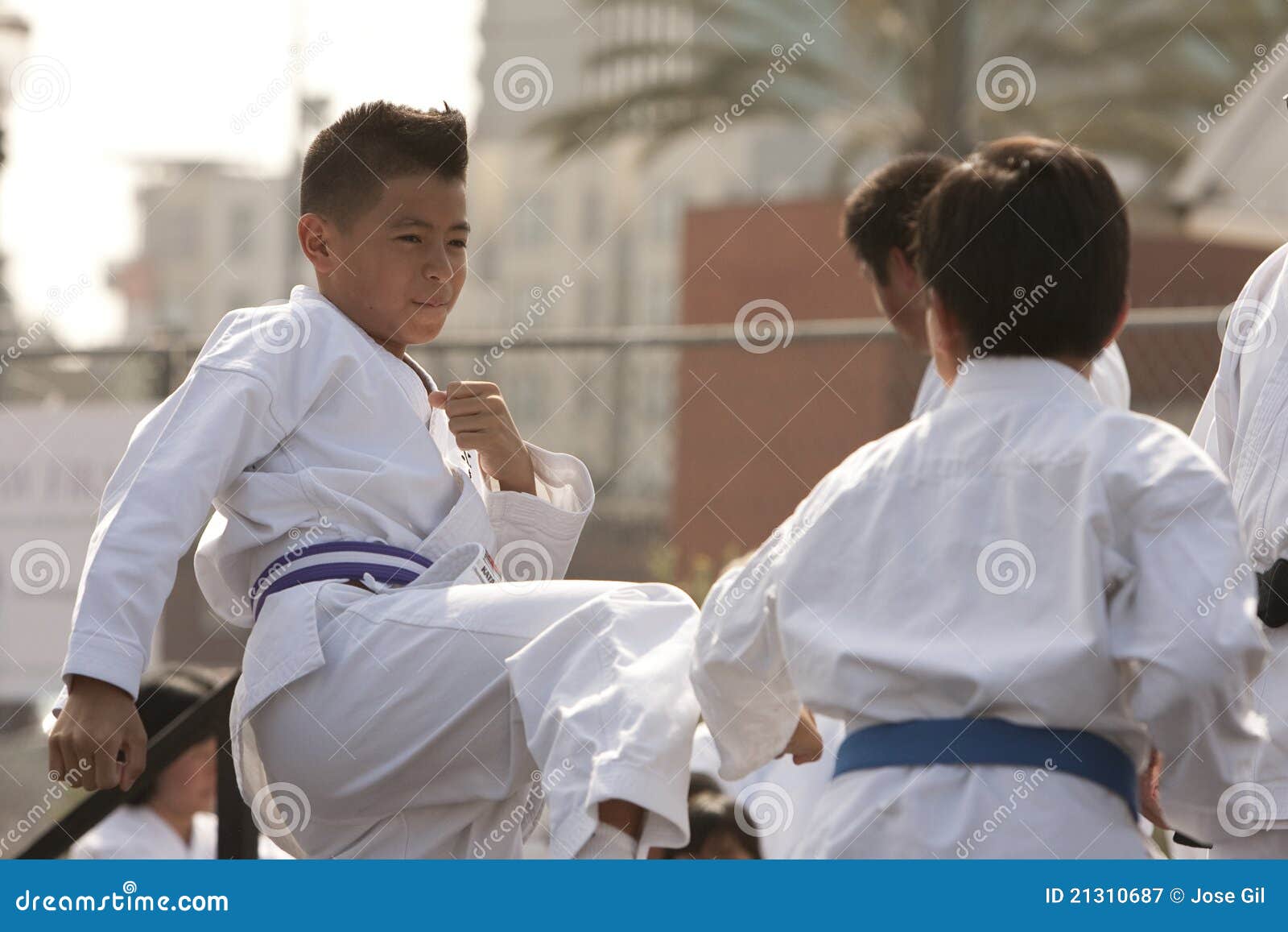 El Sparring del karate fotografía editorial. Imagen de defensa - 21310687