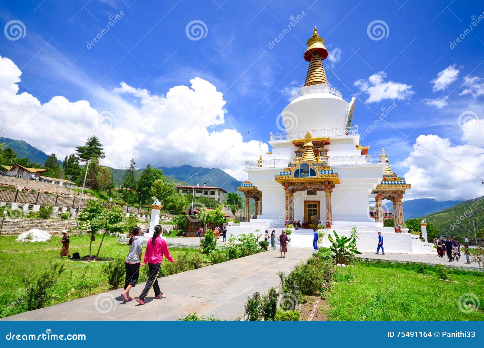 El Stupa Conmemorativo En Timbu Imagen de archivo editorial - Imagen de ...
