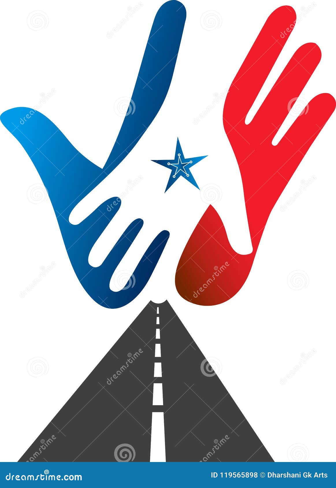 El Tacto Da El Logotipo Del Camino Ilustración del Vector - Ilustración ...