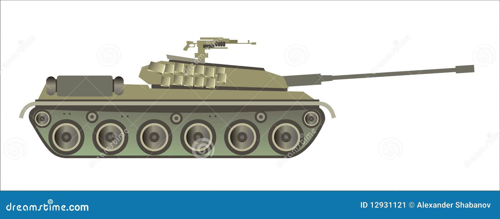 El tanque moderno stock de ilustración. Ilustración de militar - 12931121