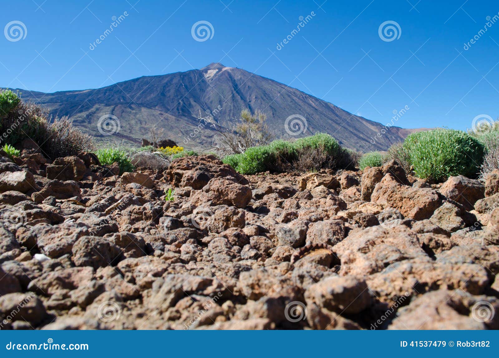 El Teide Vulcano from Tenerife, Spain Stock Image - Image of composite ...