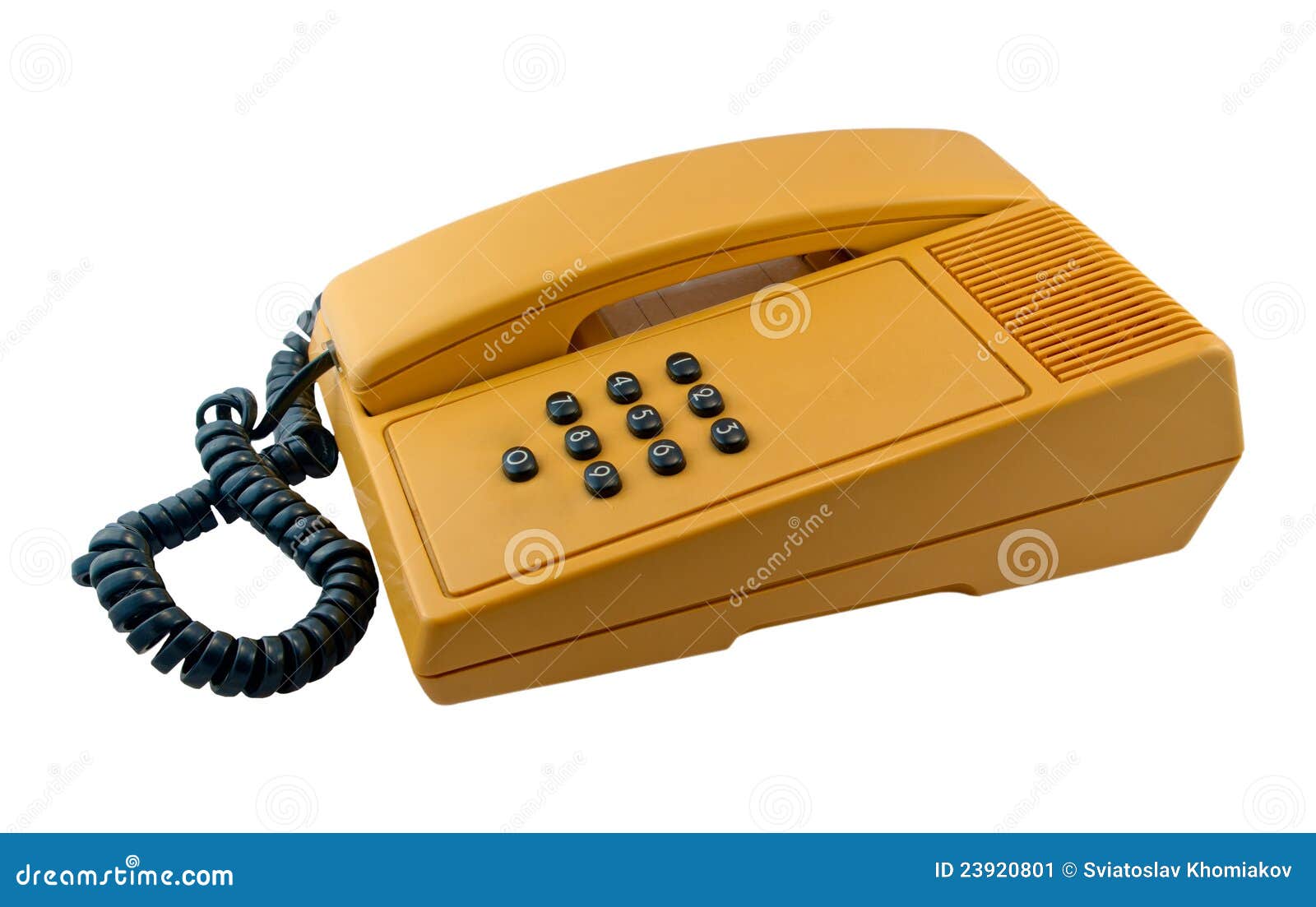 El teléfono de botón viejo imagen de archivo. Imagen de amarillento ...