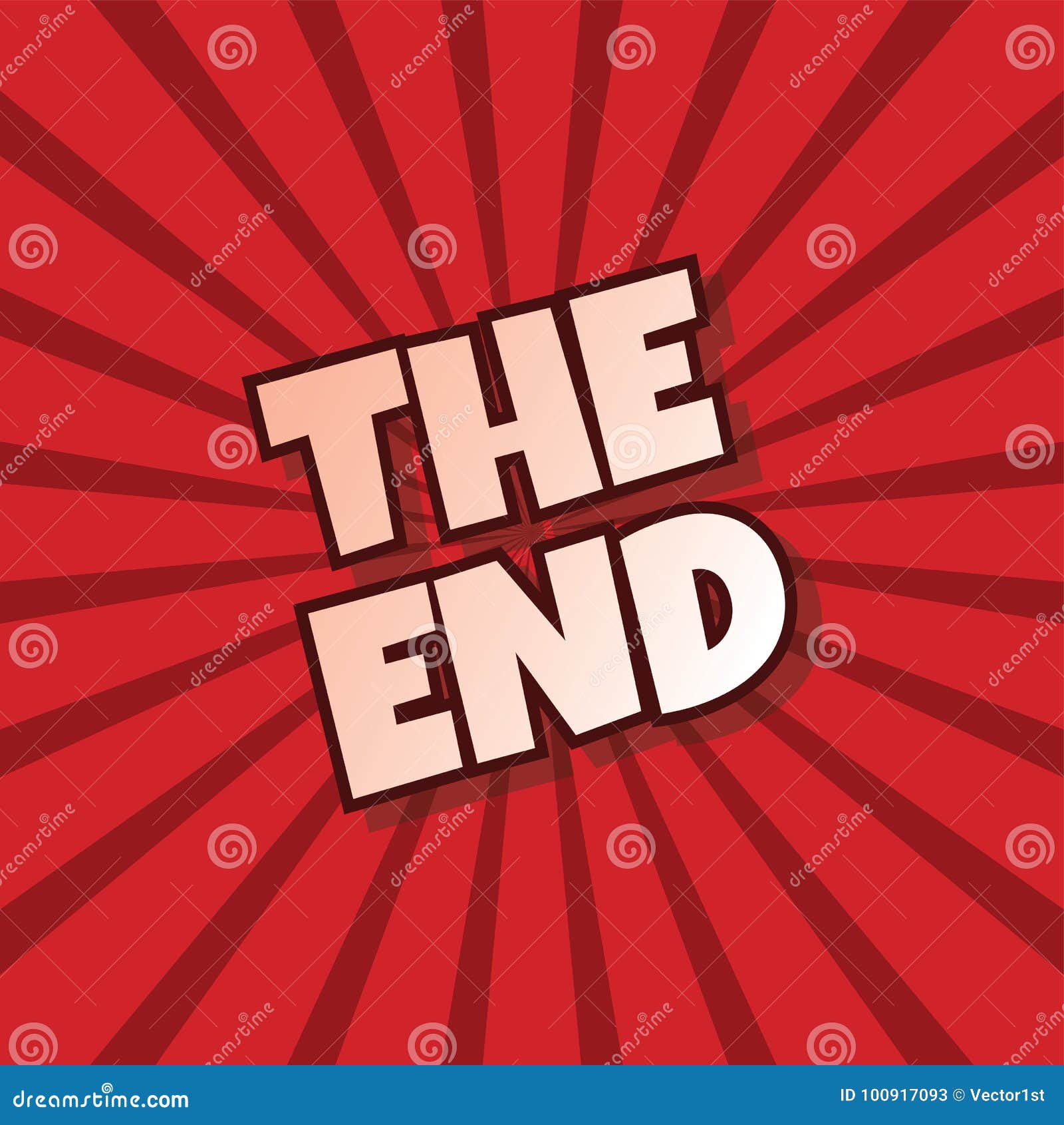 El Texto Retro Del Tema Del Final Ilustración del Vector - Ilustración ...