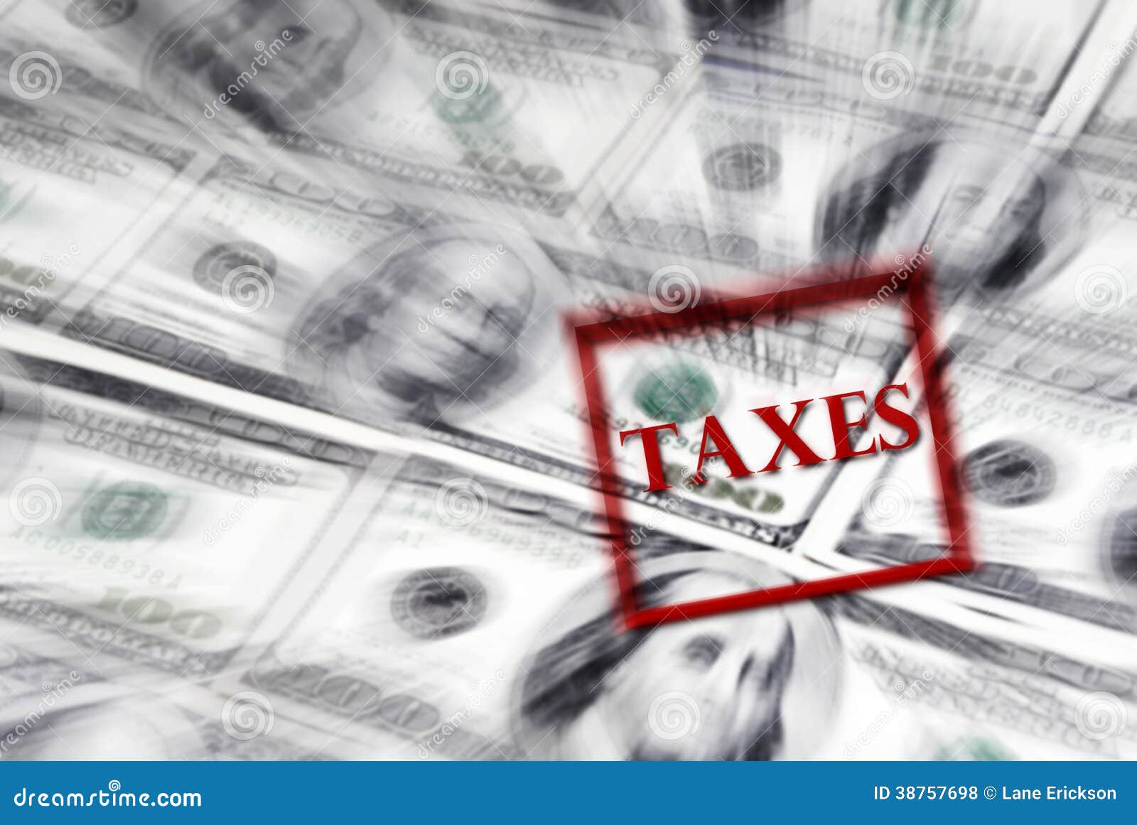 El Timbre Fiscal Enfocó Con Efectivo Foto de archivo - Imagen de ...