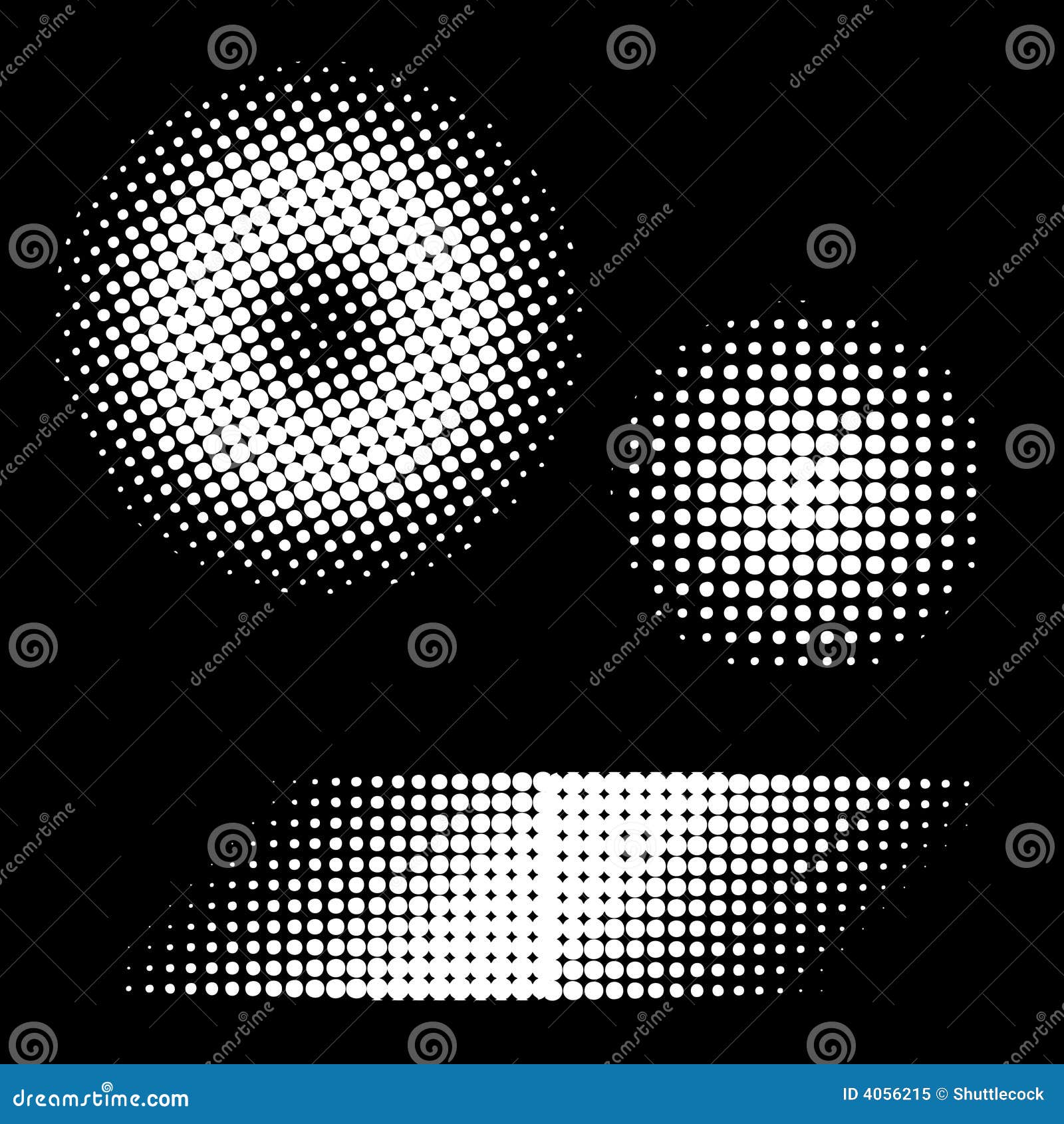 El Tono Medio Retro Puntea Vector Ilustración del Vector - Ilustración ...