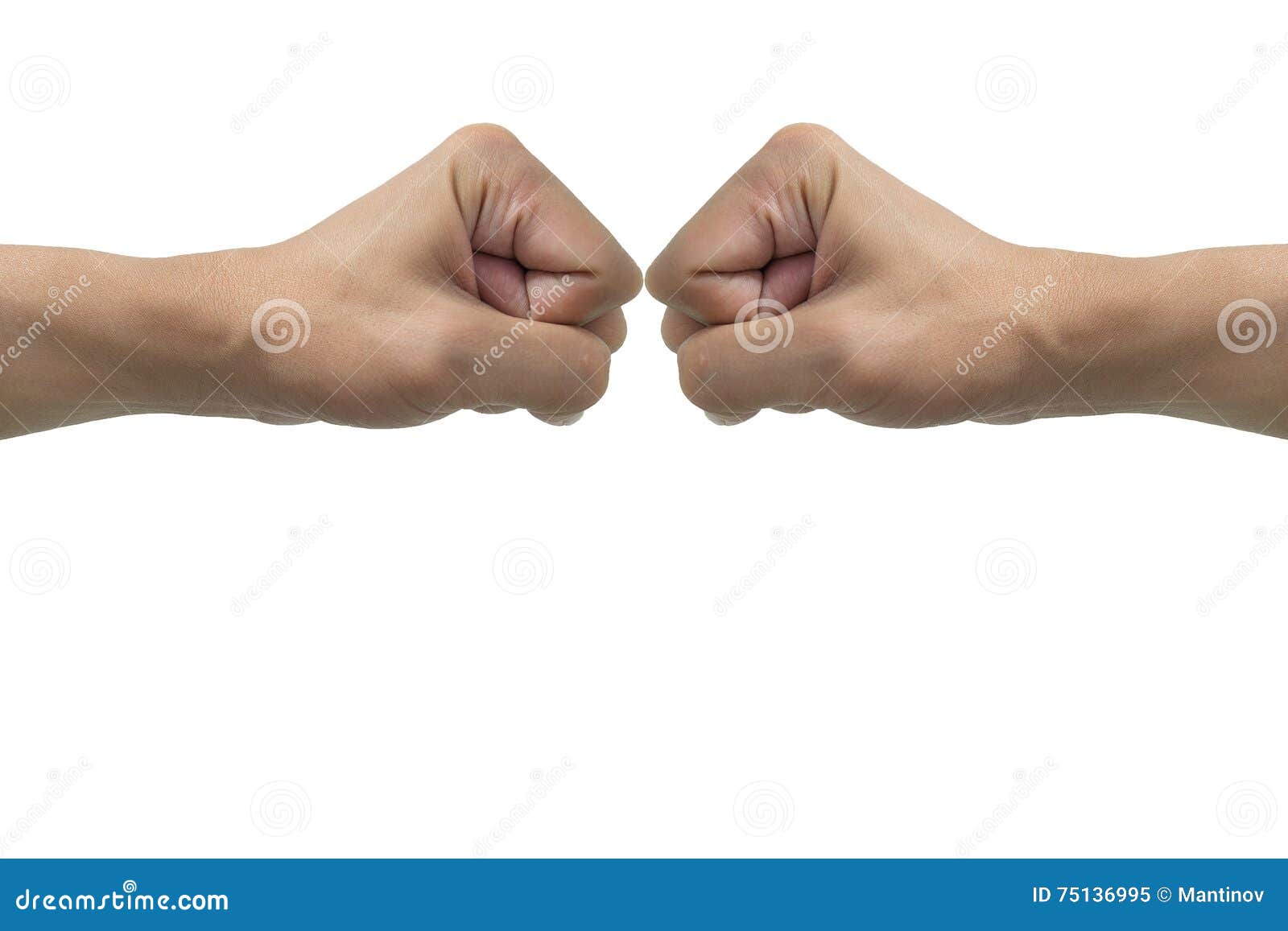 El Topar Aislado De Las Manos Del Puño Imagen de archivo - Imagen de ...