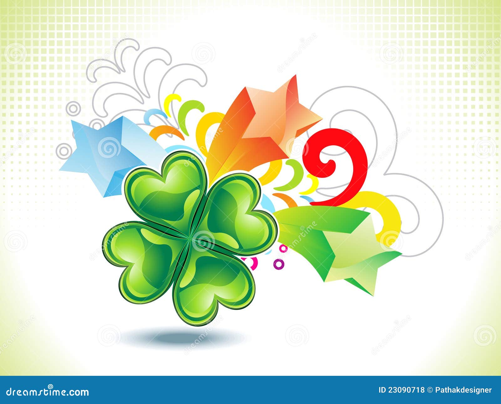 El Trébol Abstracto Del St Patrick Estalla Ilustración del Vector ...