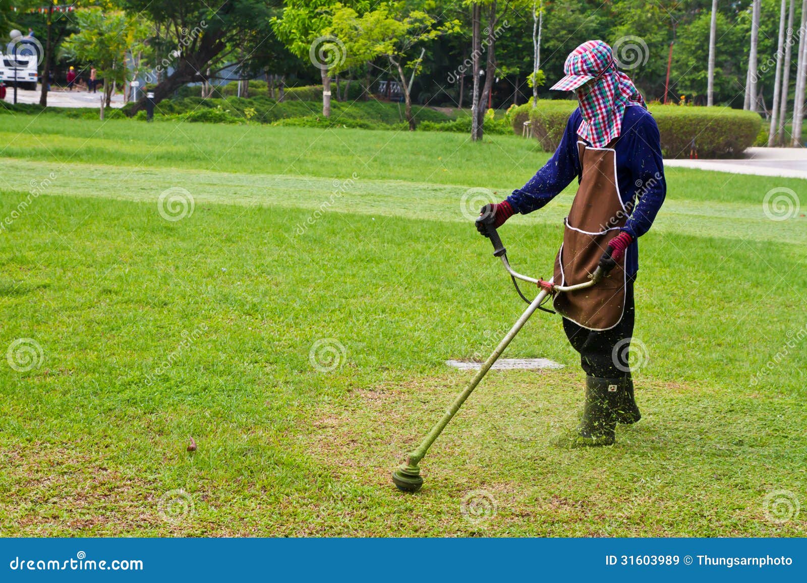 El Trabajador Está Cortando La Hierba Imagen de archivo - Imagen de ... El Trabajador Está Cortando La Hierba Imagen de archivo - Imagen de ...