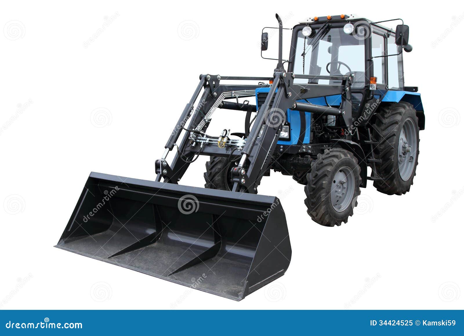 El Tractor Azul Marino Moderno Imagen de archivo - Imagen de nuevo ...