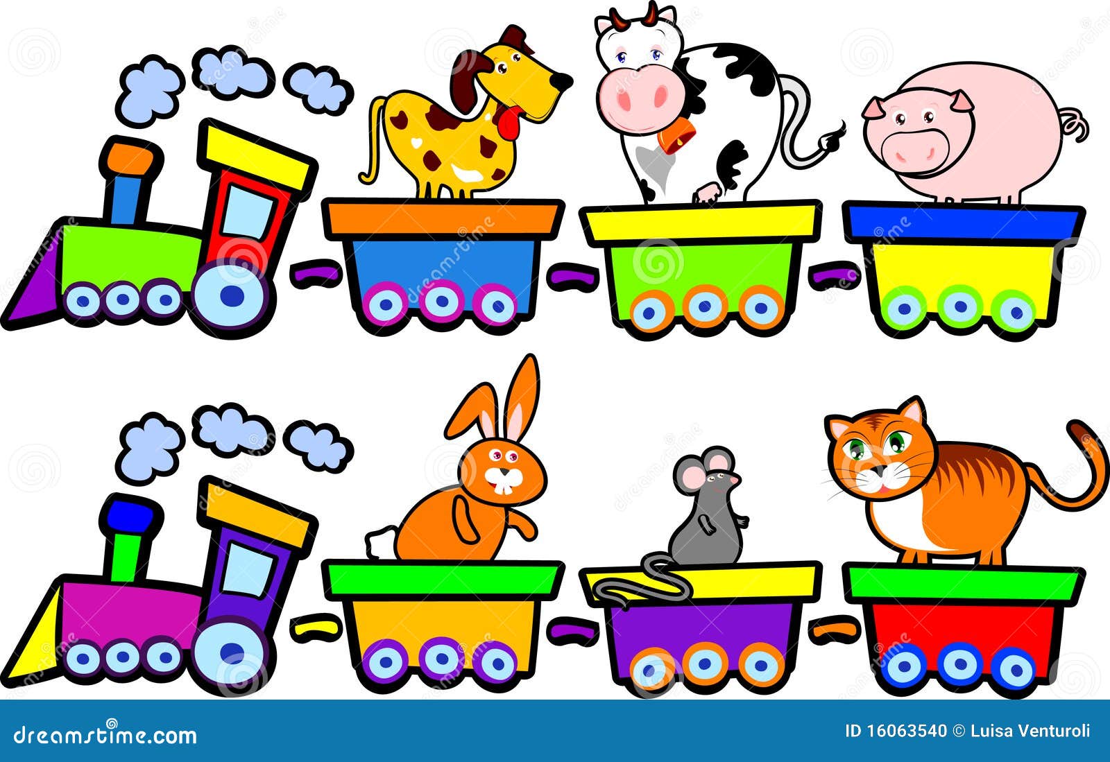 El Tren De Los Animales Del Campo Foto de archivo - Imagen: 16063540