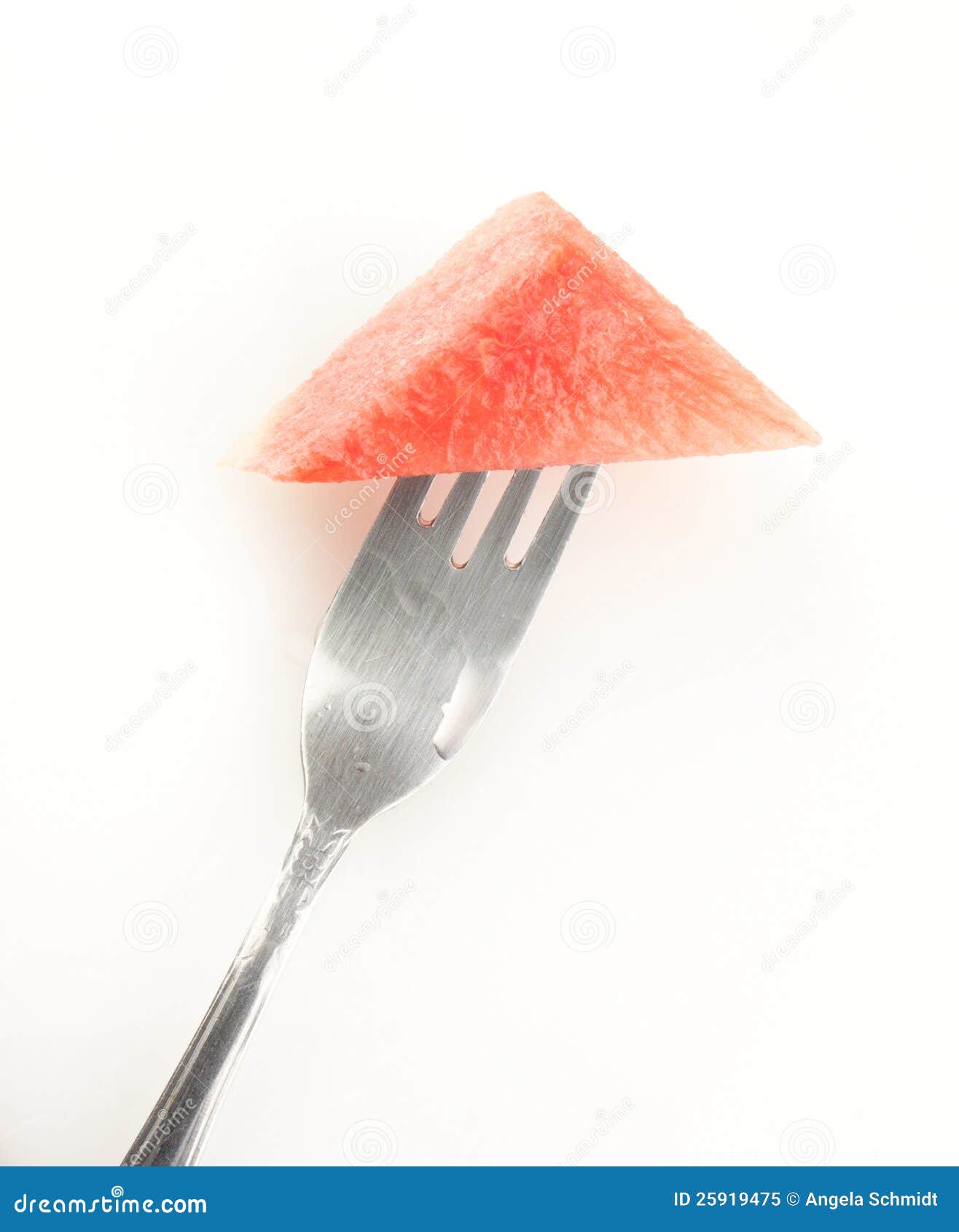 El Triángulo De La Sandía Formó En Una Fork Imagen de archivo - Imagen ...