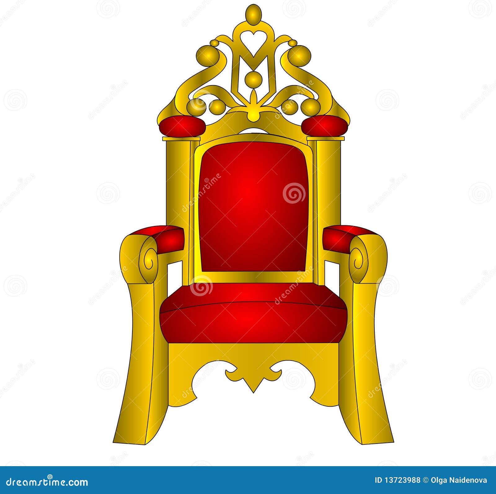 El Trono Para El Rey, Rojo Y Suave, Stock de ilustración - Ilustración ...