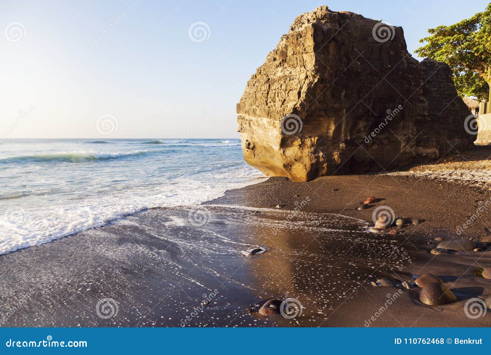 El Tunco Beach in Salvador stock photo. Image of central - 110762468