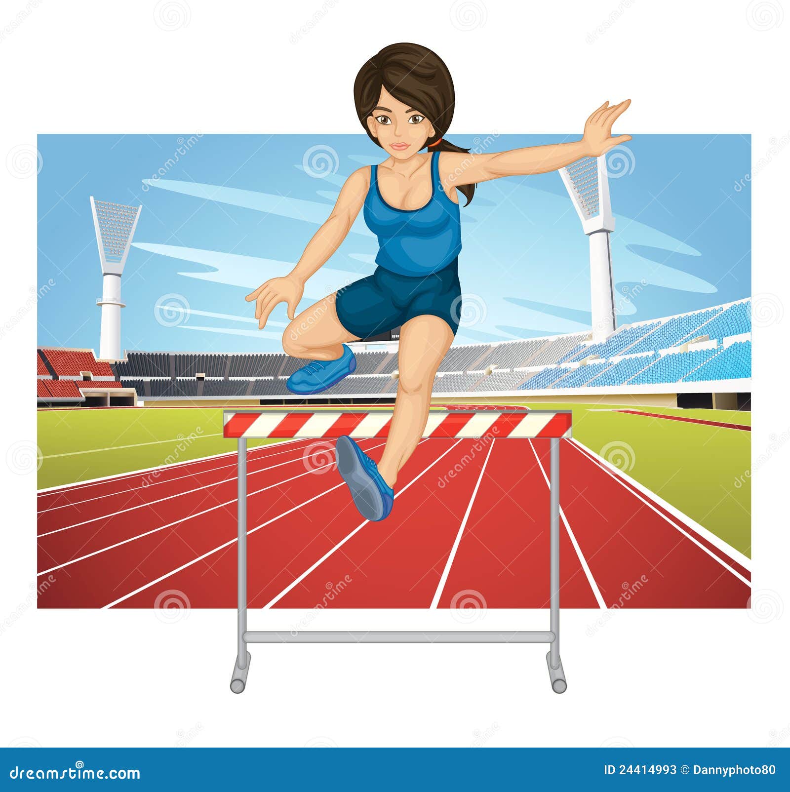 El vallar ilustración del vector. Ilustración de pista - 24414993