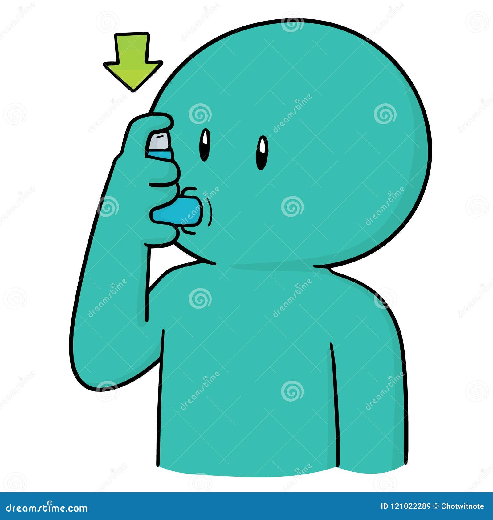 El Vector De Usar De La Gente Inhala La Medicina Ilustración del Vector ...