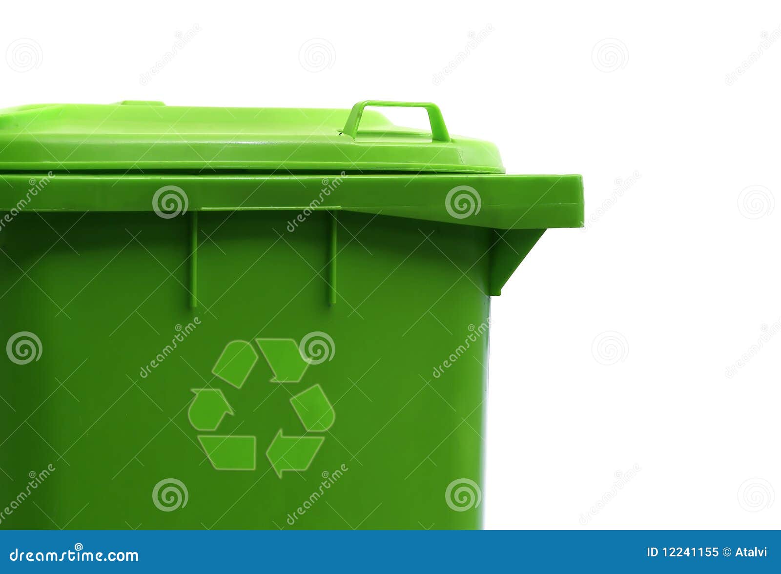 El verde recicla el envase imagen de archivo. Imagen de desperdicios ...