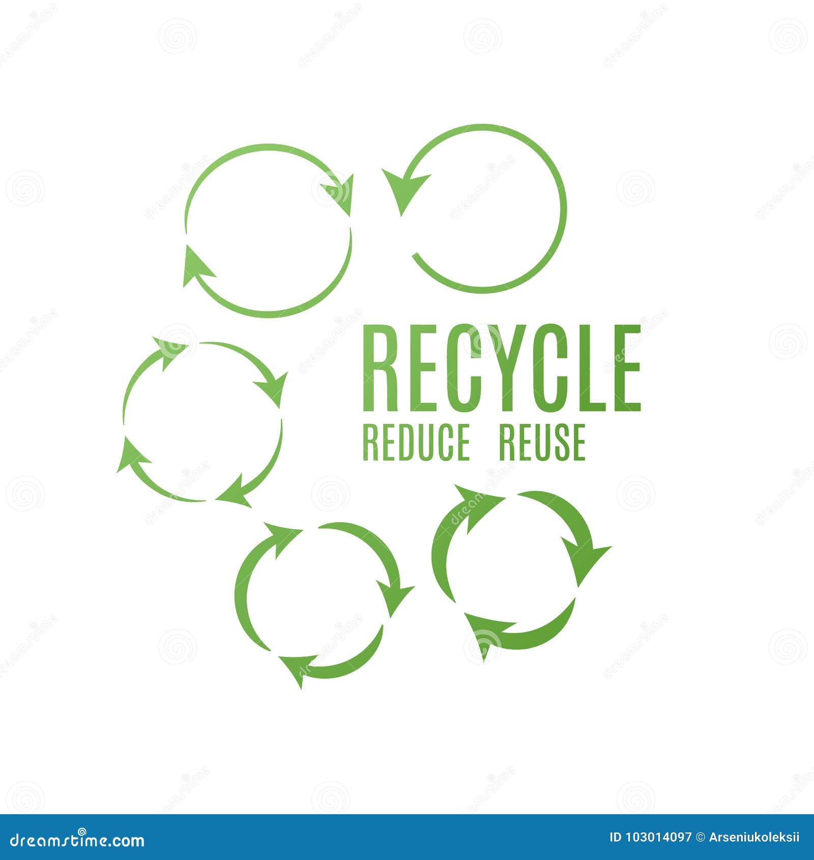 El verde recicla muestras ilustración del vector. Ilustración de ...