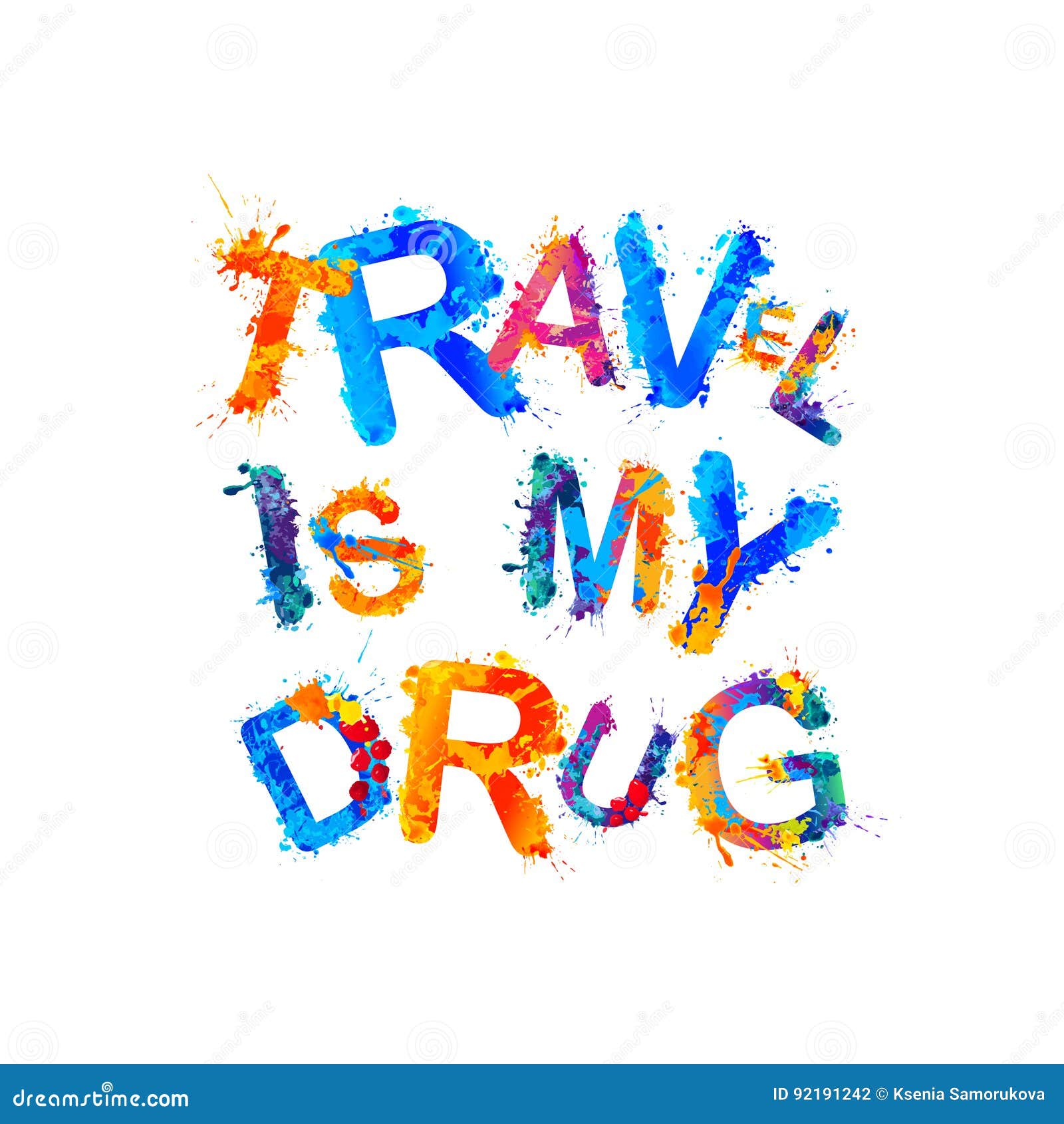 El viaje es mi droga ilustración del vector. Ilustración de turismo ...