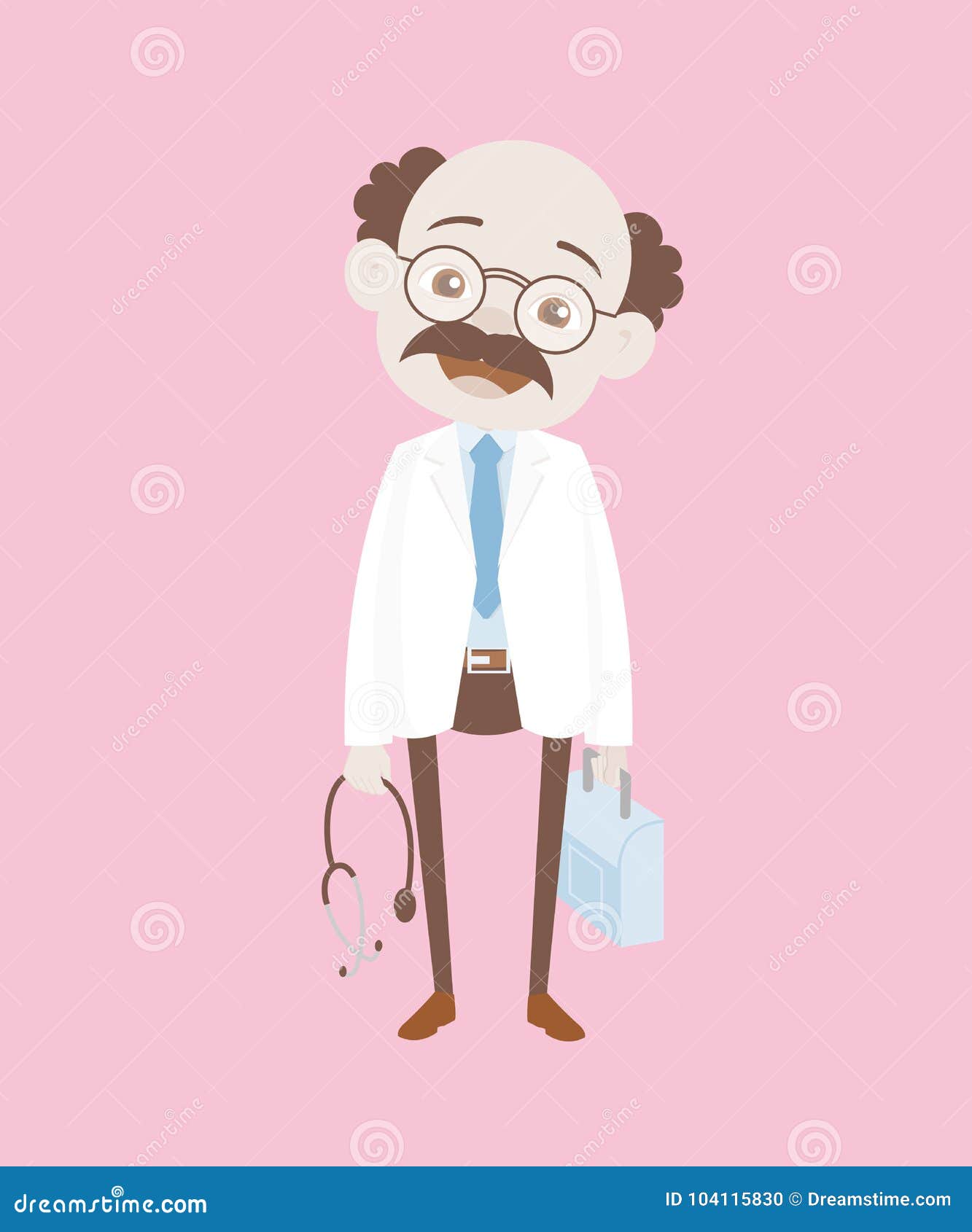 El Viejo Doctor Calvo De Risa Face Expression Vector Ilustración del ...