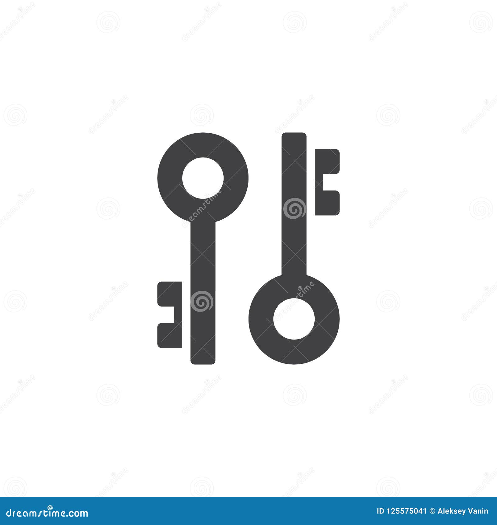 El Vintage Cierra El Icono Del Vector Ilustración del Vector ...