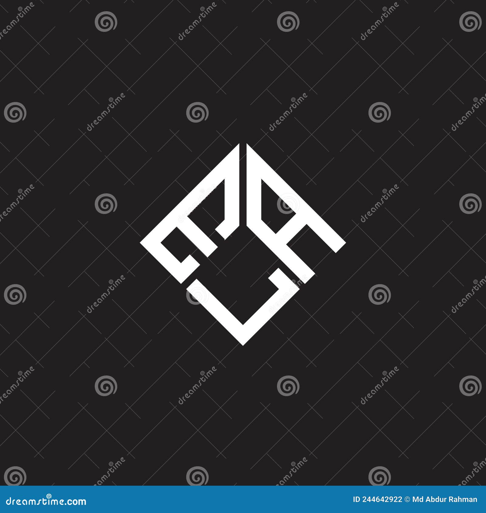 ELA Letter Logo Design On Black Background. ELA Creative Initials ...