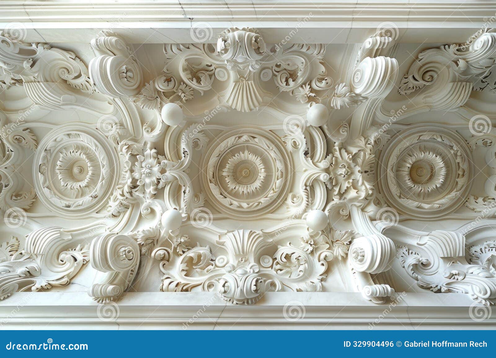 Elaborate Baroque Marble Ceiling Design: Intricate Ornaments and Stock ...