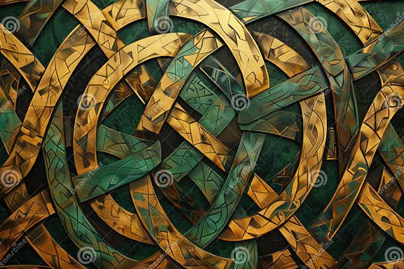 Elaborate Celtic Knot with Rustic Texture, Creating Mesmerizing Visual ...